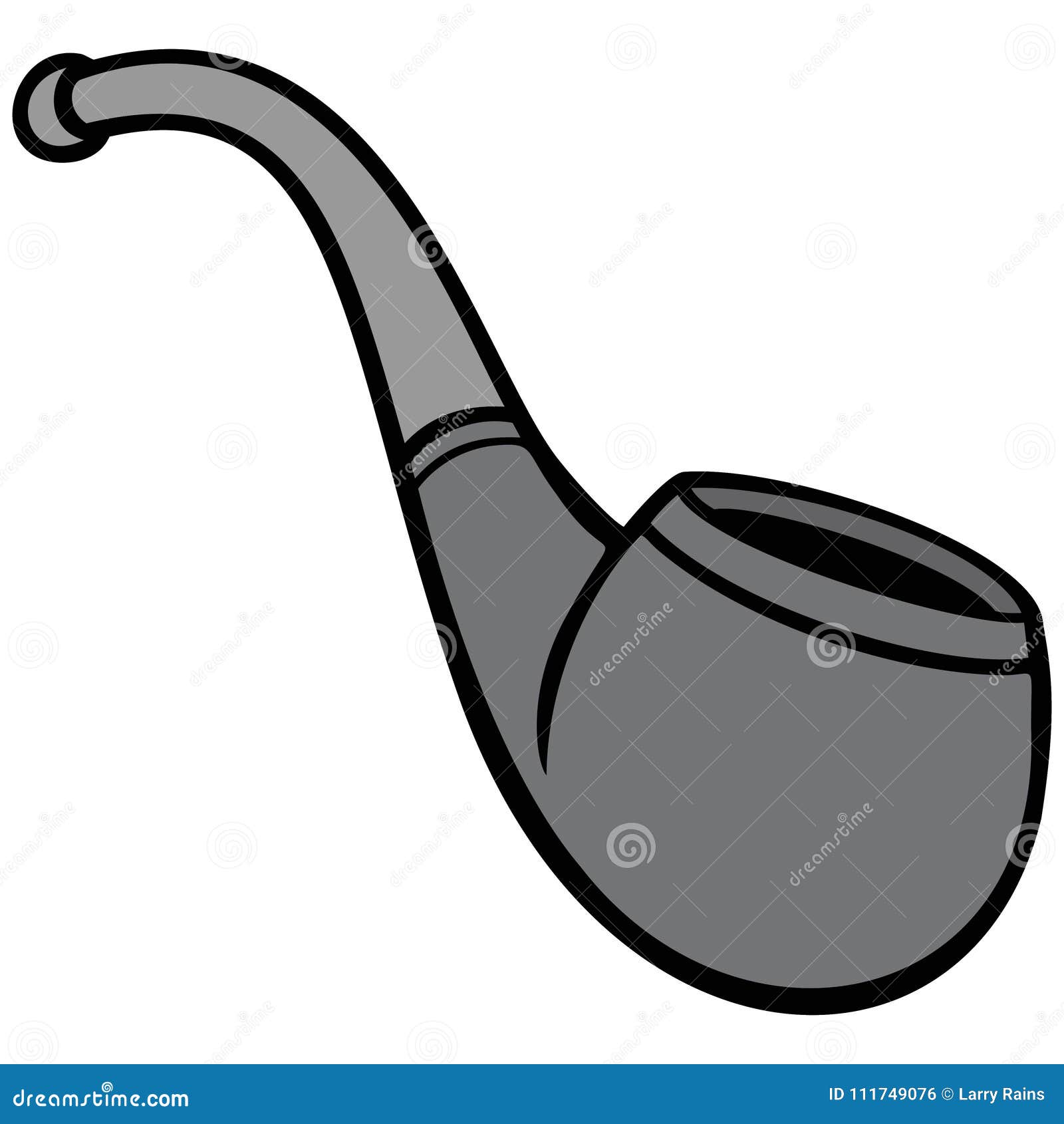 Smoking Pipe Illustration stock vector. Illustration of leisure - 111749076