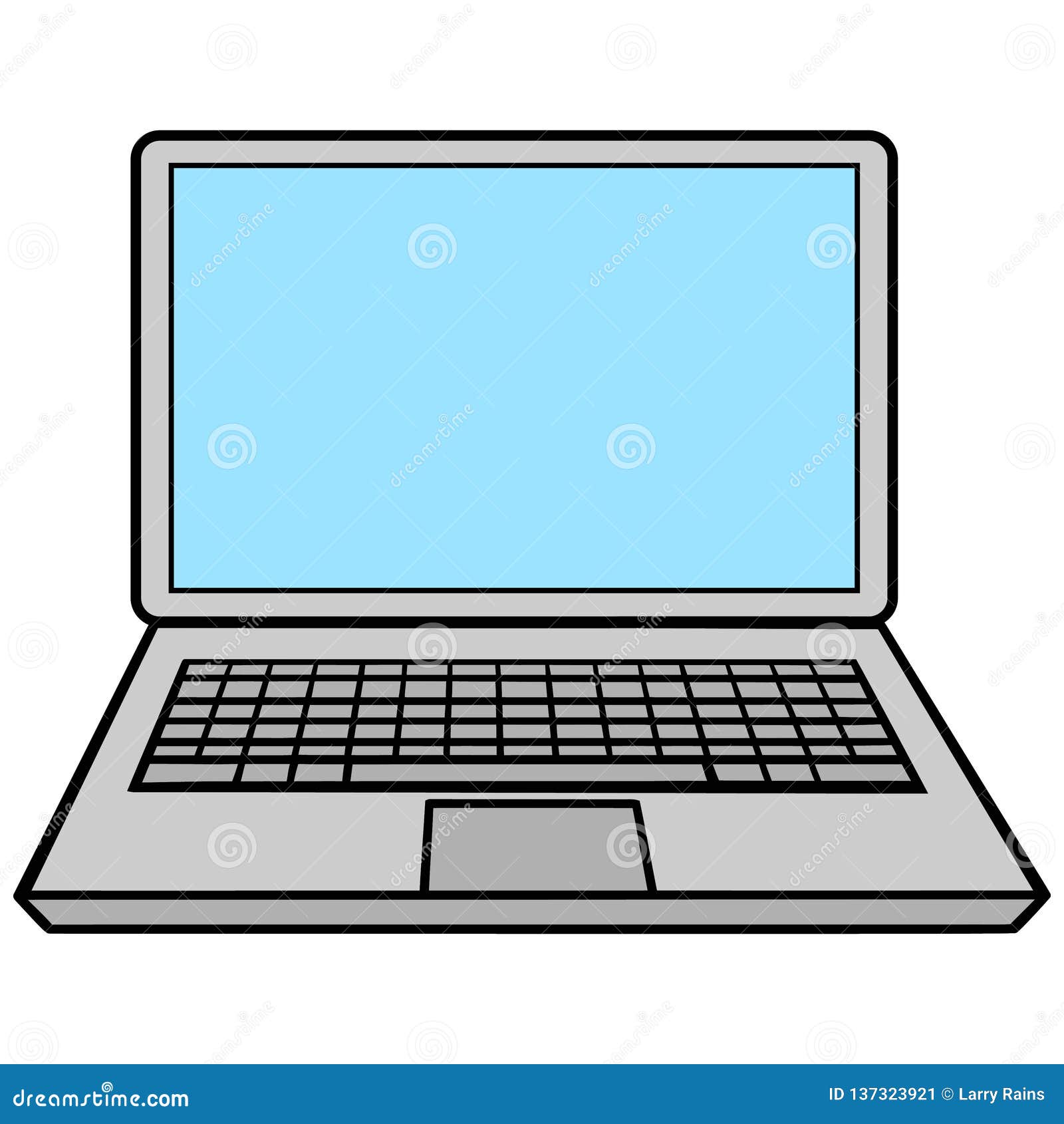 Laptop stock vector. Illustration of blank, cartoon - 137323921