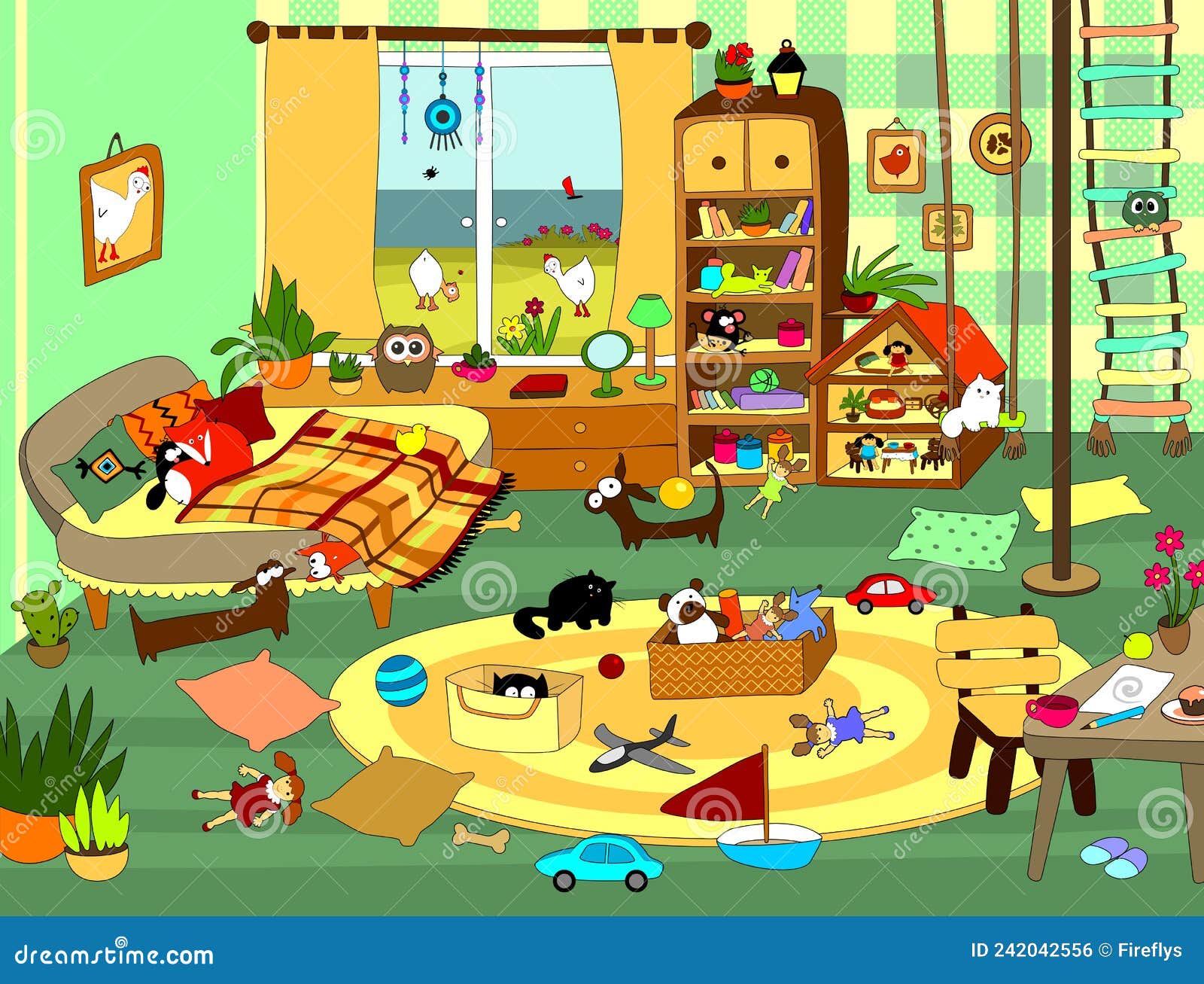 Vector Cartoon Illustration Stock Vector - Illustration of nursery ...