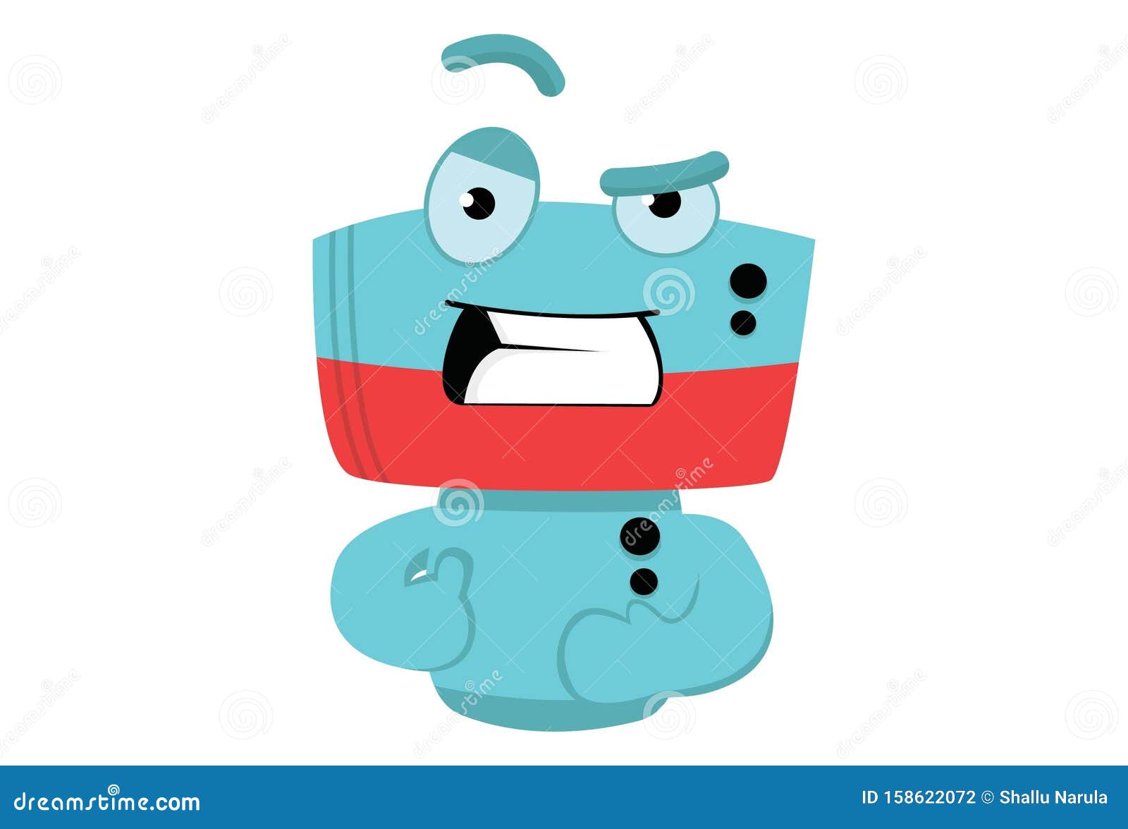 Robot Angry Emoji. Cyborg Evil Emotions Avatar. Robotic Man Aggressive ...