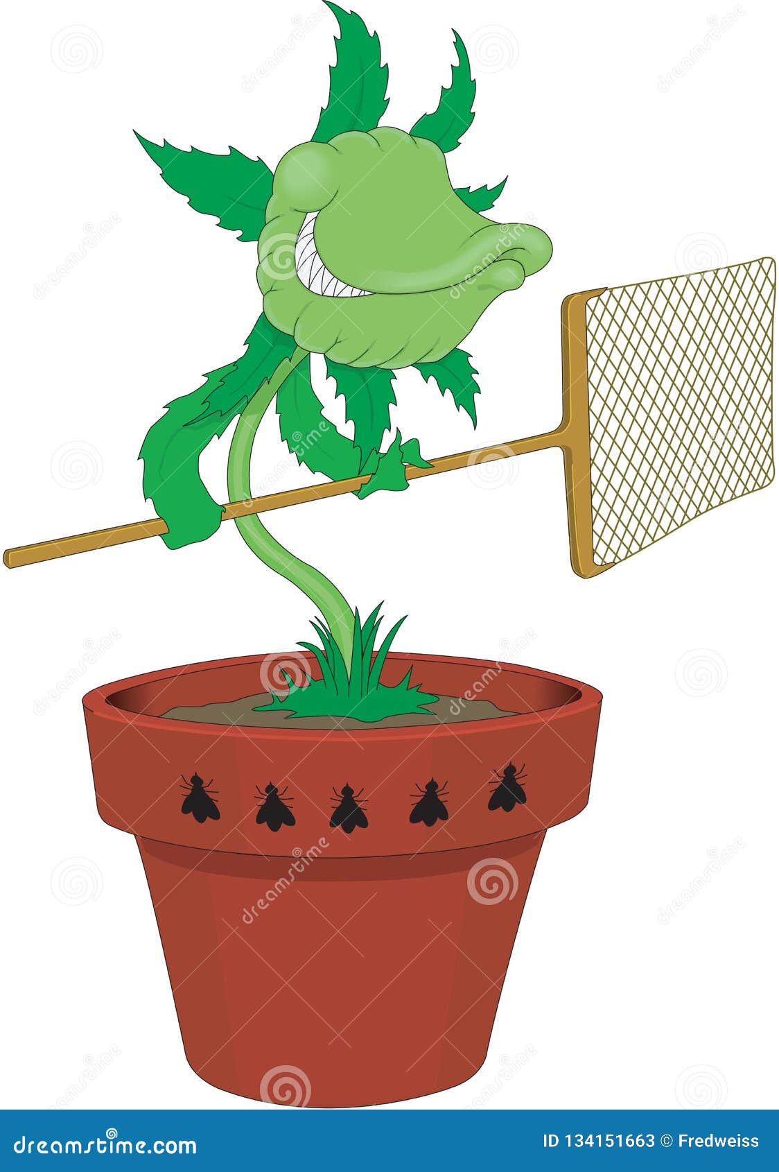 Flycatcher Vector Cartoon Illustration Stock Vector - Illustration of ...