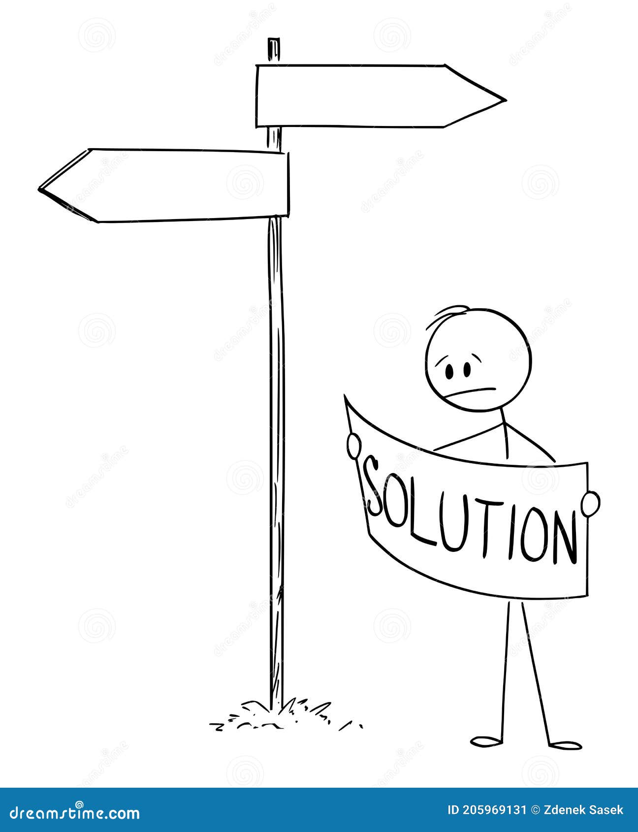 Vector Cartoon Illustration of Frustrated Man or Businessman on ...