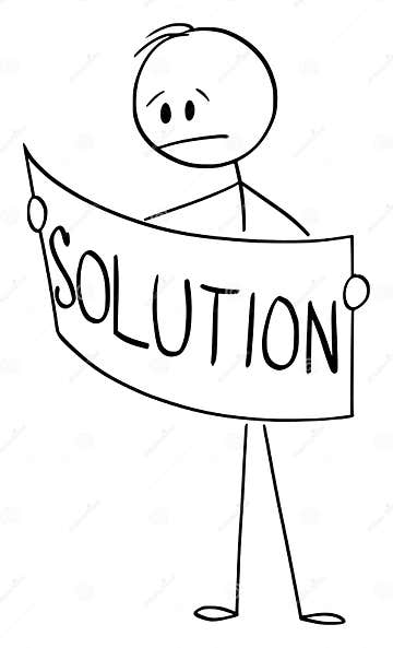 Vector Cartoon Illustration of Frustrated Man or Businessman Looking ...