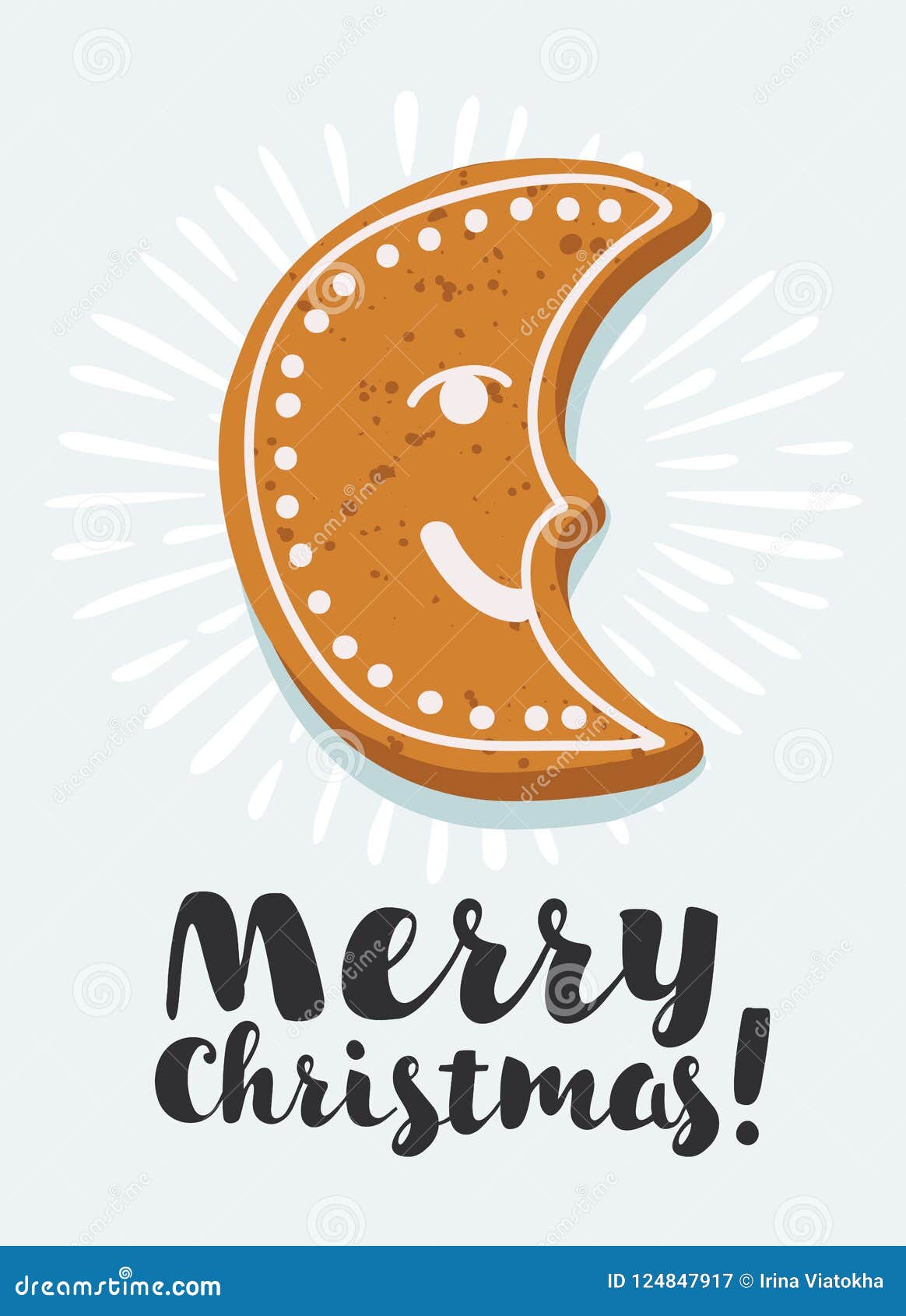 Gingerbread cookie card stock vector. Illustration of easter - 124847917