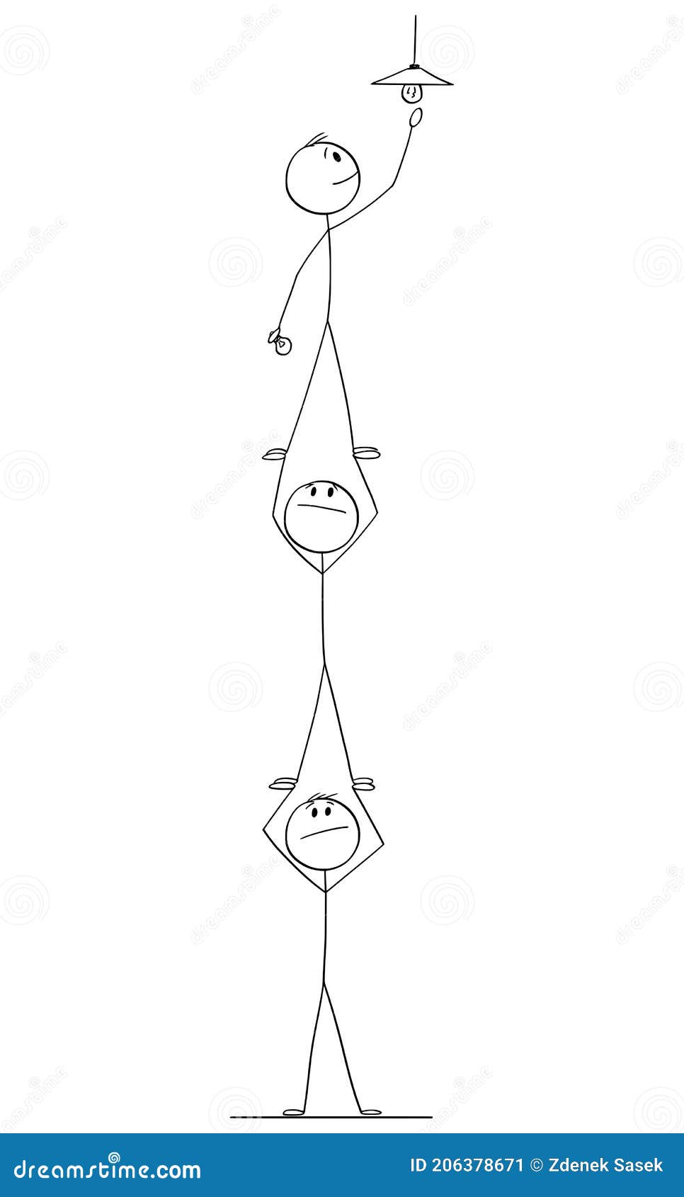 Vector Cartoon Illustration of Group of Men or Businessmen Cooperating ... Vector Cartoon Illustration of Group of Men or Businessmen Cooperating ...