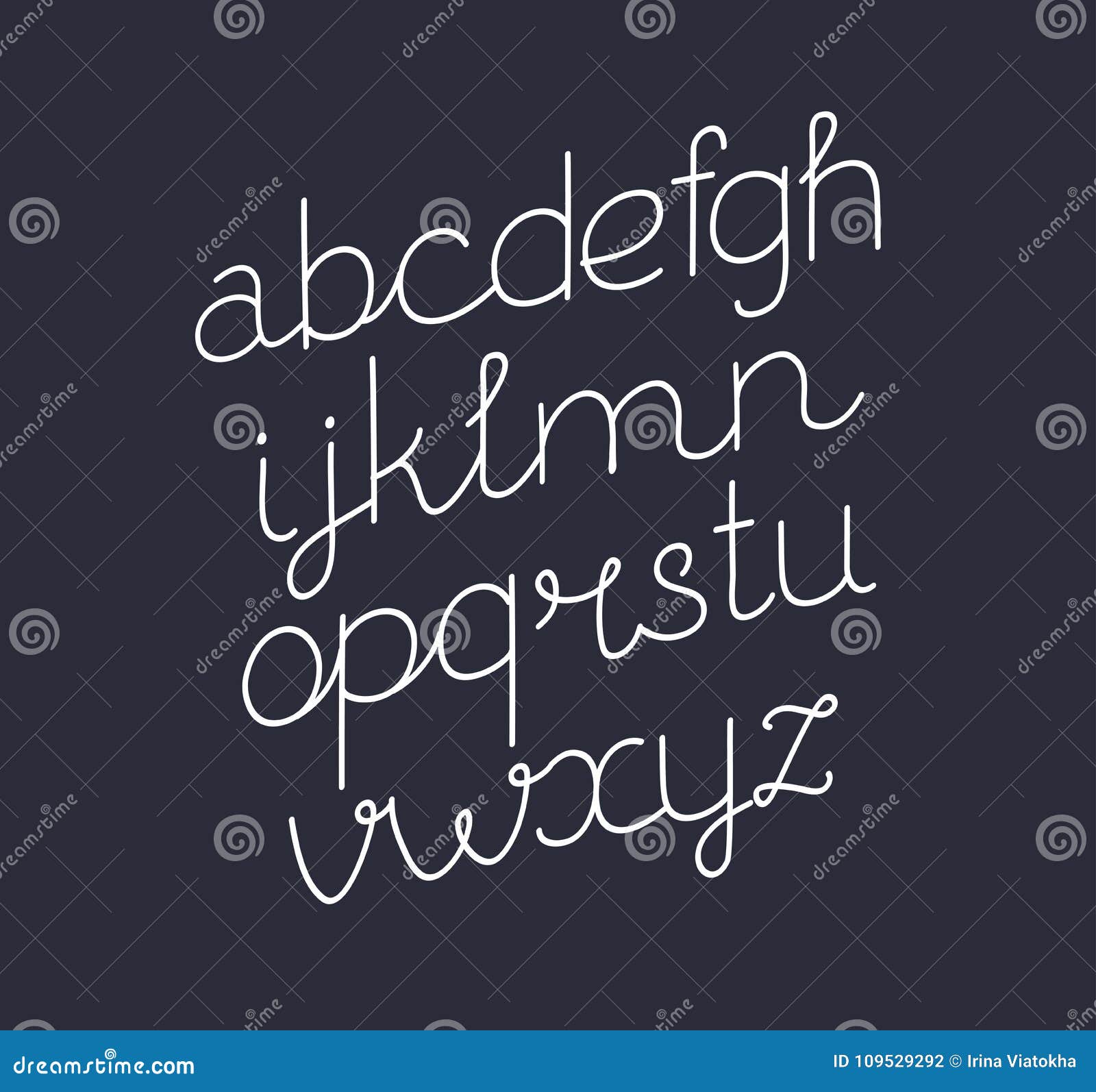 Handwritten Script font. stock vector. Illustration of decorative ...