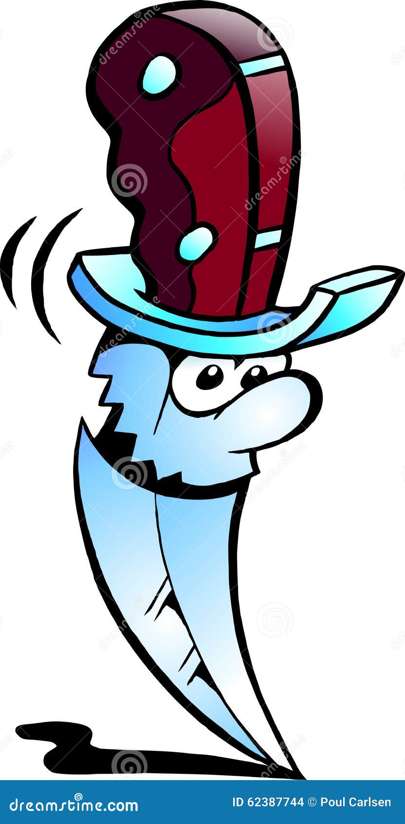 Vector Cartoon Illustration of a Happy Knife Stock Vector ...