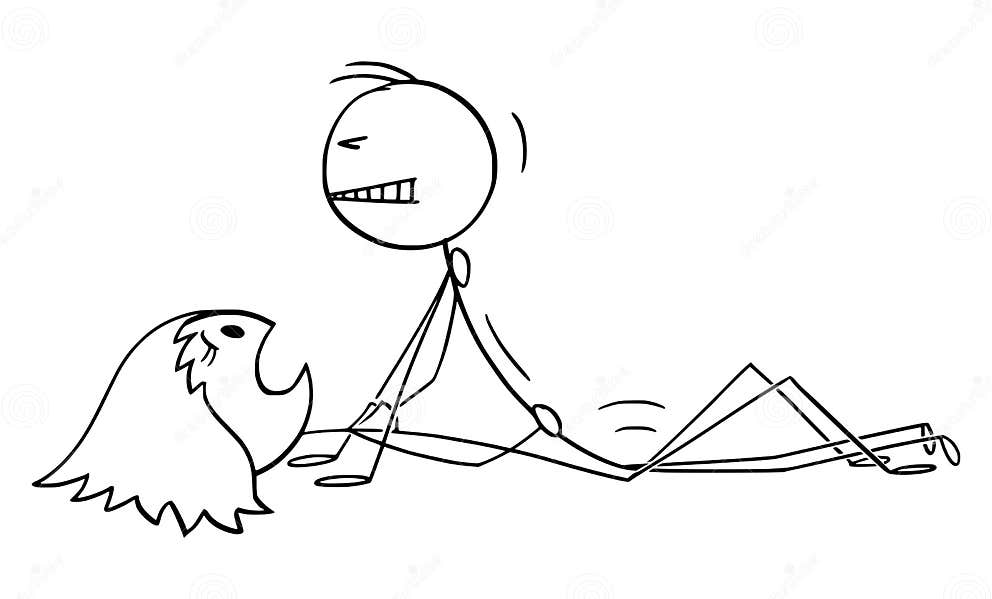Vector Cartoon Illustration Of Kama Sutra Sex Pose Sexual Position Of