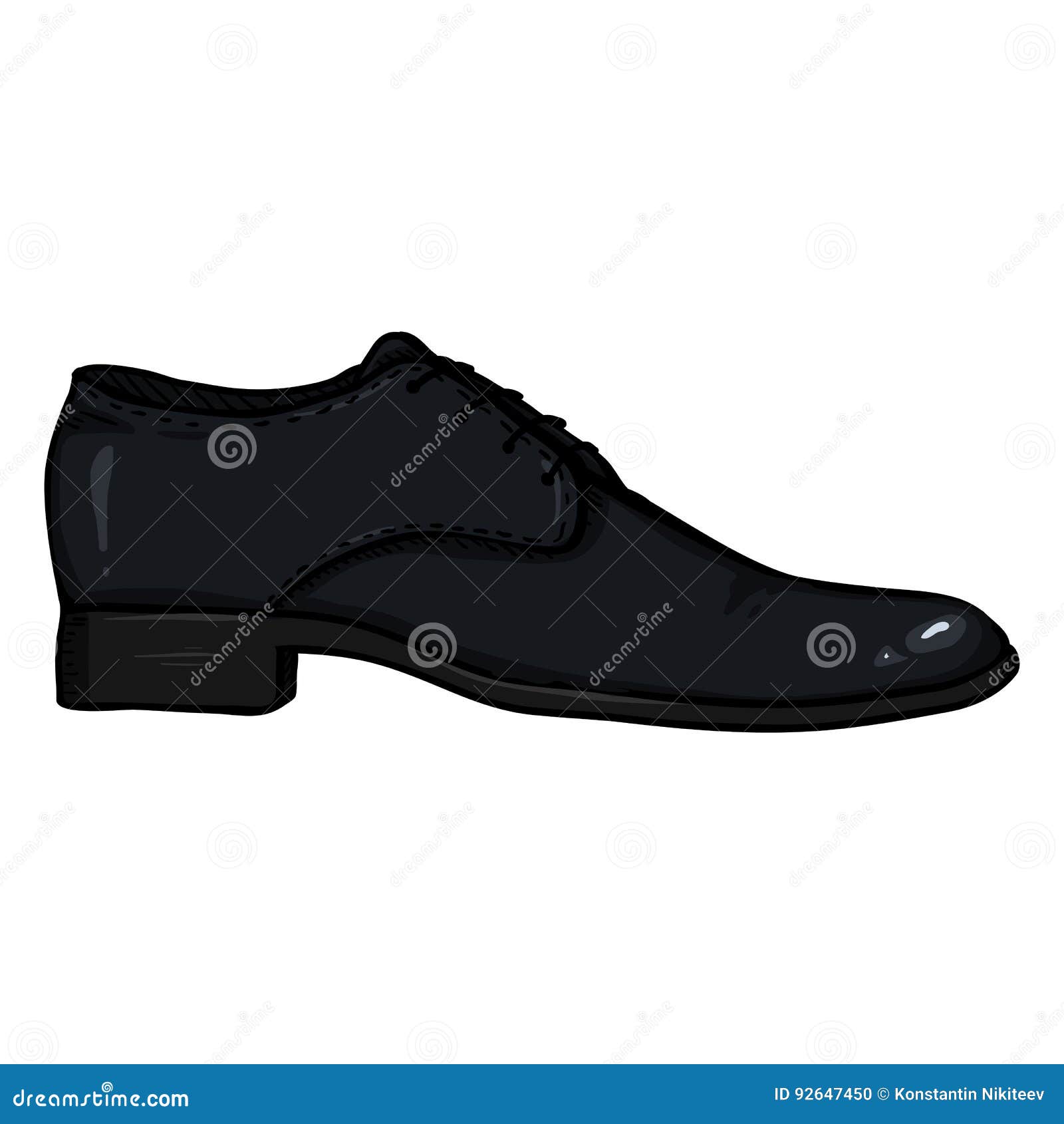 Vector Cartoon Illustration - Leather Men Shoe Stock Vector ...
