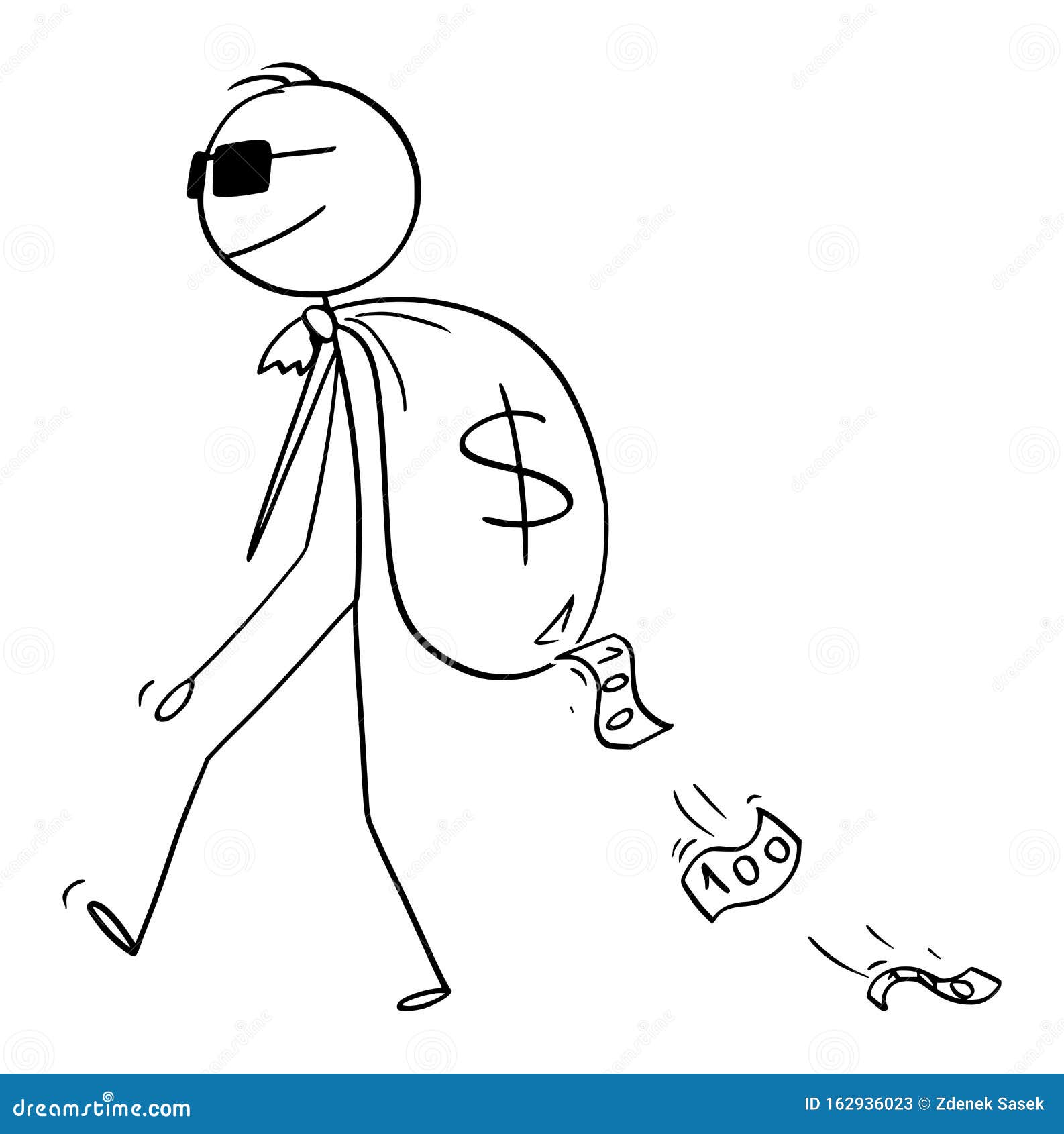 Vector Cartoon Illustration of Man, Criminal or Secret Agent or ... Vector Cartoon Illustration of Man, Criminal or Secret Agent or ...