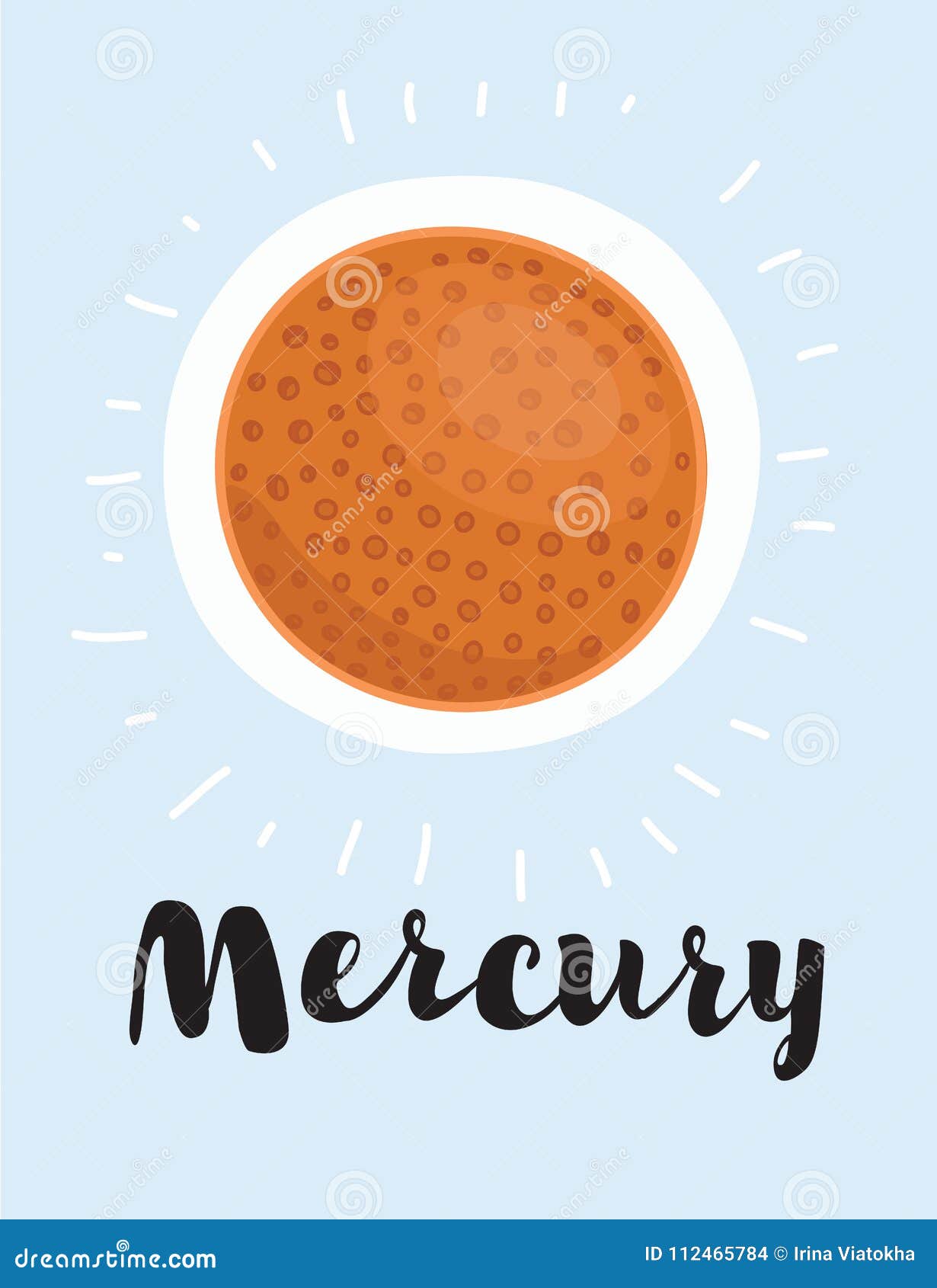 Realistic Planet Mercury Isolated on White Background. Stock Vector ... Realistic Planet Mercury Isolated on White Background. Stock Vector ...