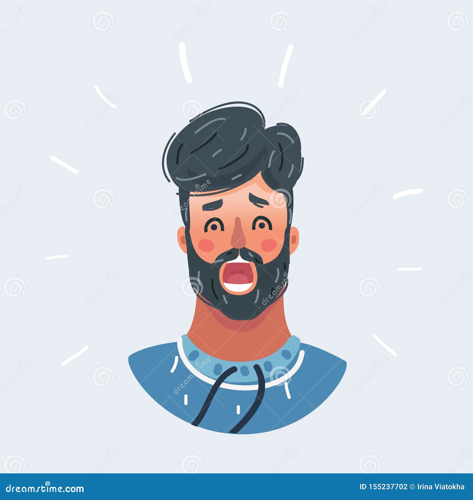 Scared and Panicked Male Face. Stock Vector - Illustration of panic ... Scared and Panicked Male Face. Stock Vector - Illustration of panic ...
