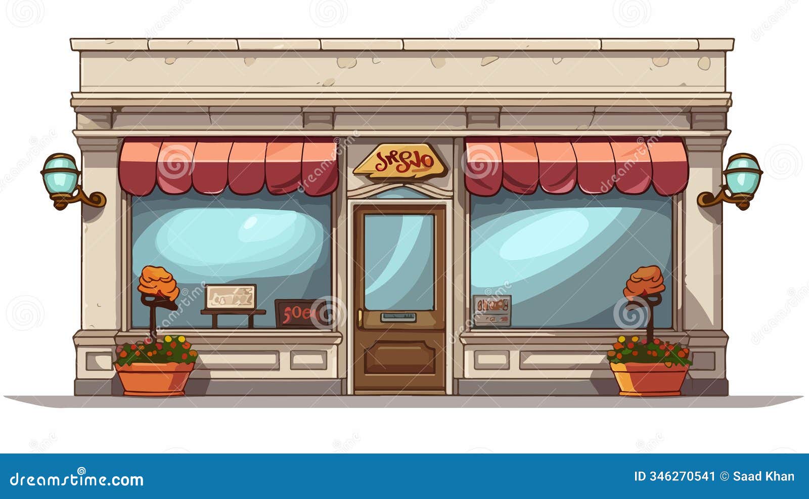 Shop Fronts Flat Color Vector Illustrations Set | CartoonDealer.com ...