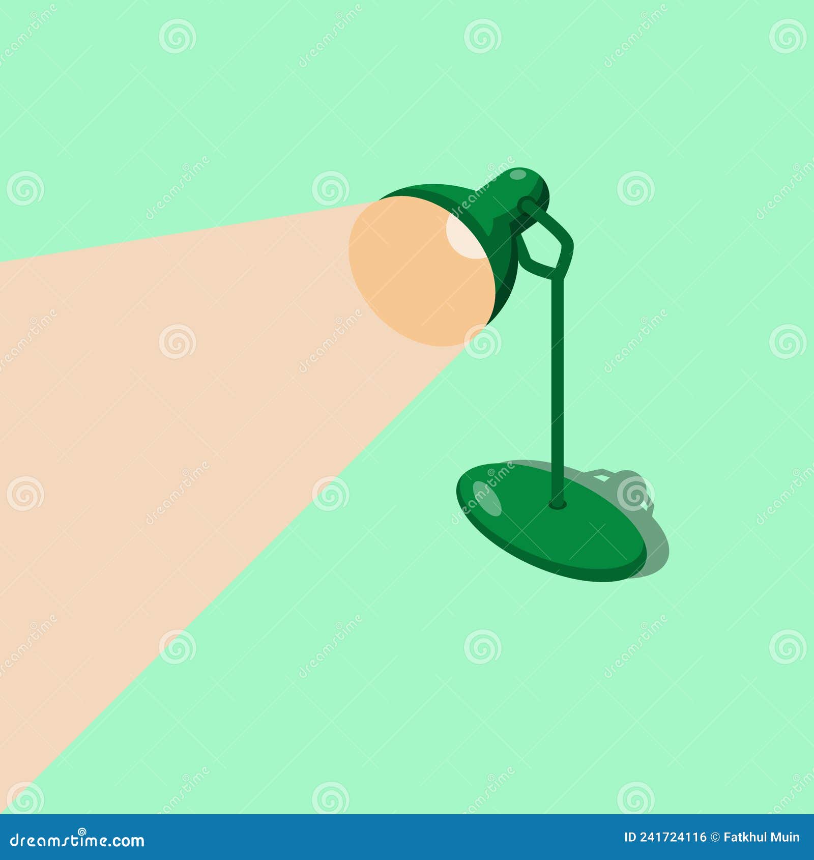 Vector Cartoon Illustration of Switch Off and on Study Lamp Stock ...
