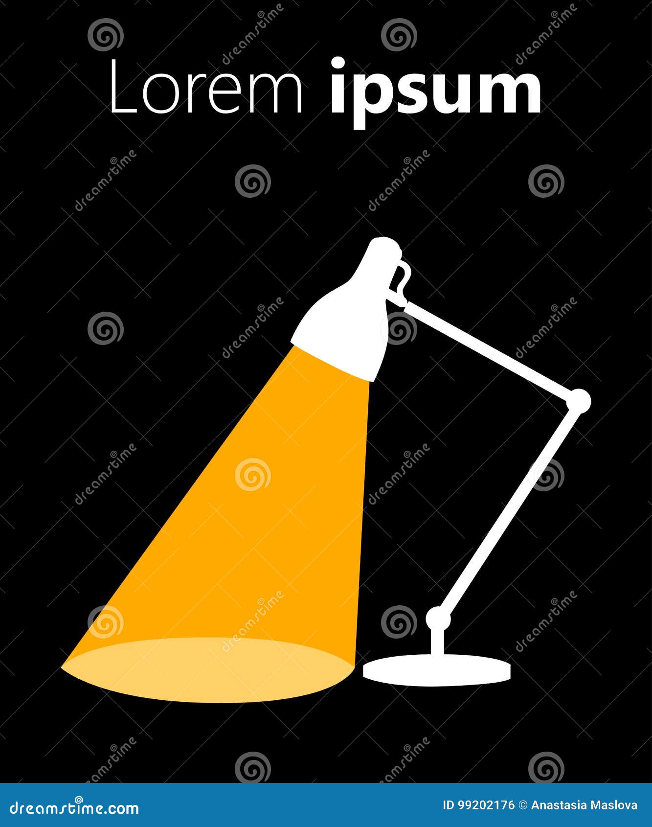 Vector Cartoon Illustration of Switch Off and on Table Lamp. the Flow ...