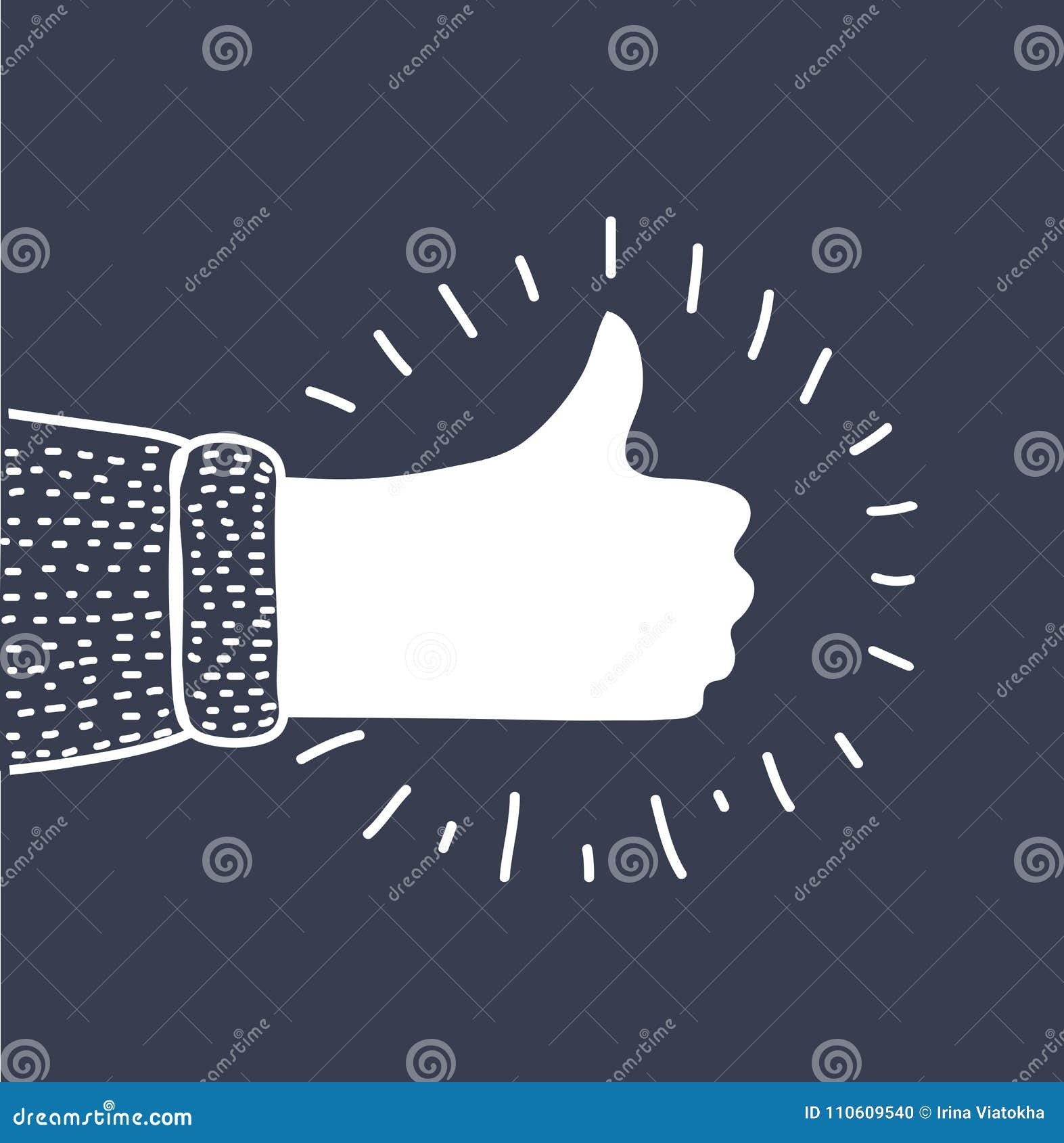 Thumb Up Vector Icon, Success Symbol Vector Stock Vector - Illustration ...