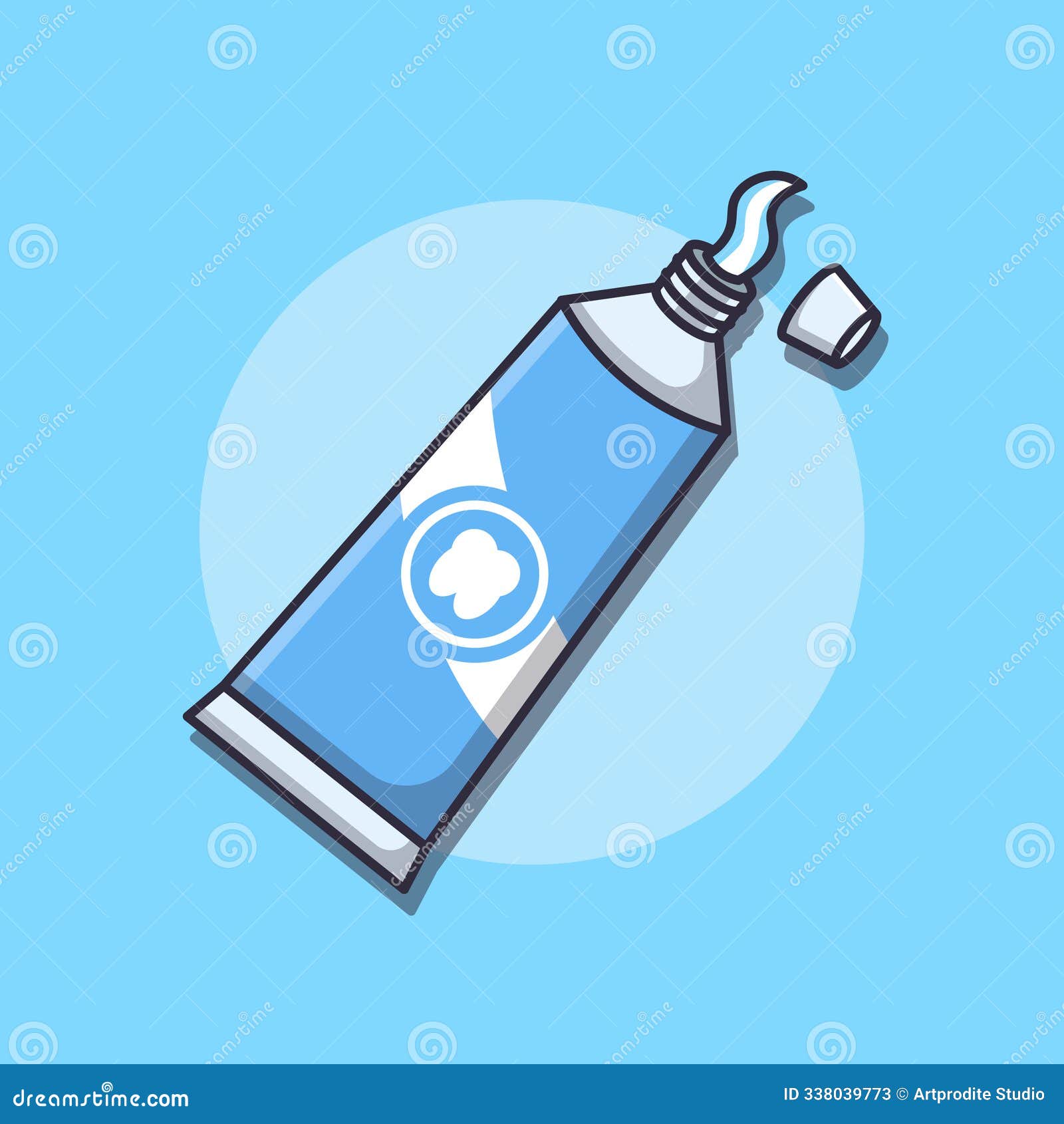 Vector Cartoon Illustration of Toothpaste Stock Vector - Illustration ...
