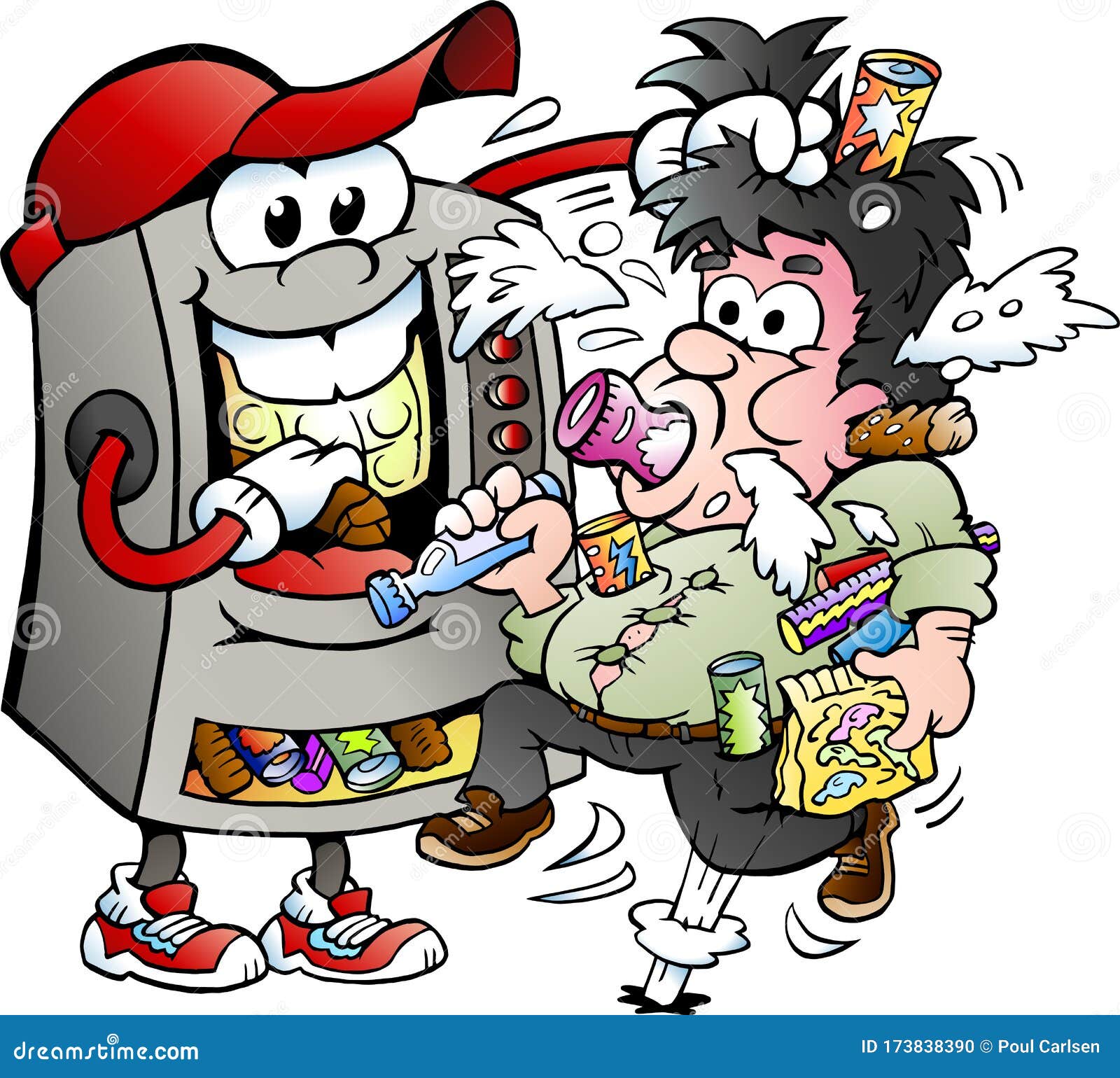 Cartoon Vending Machine Set. Vector | CartoonDealer.com #89868293