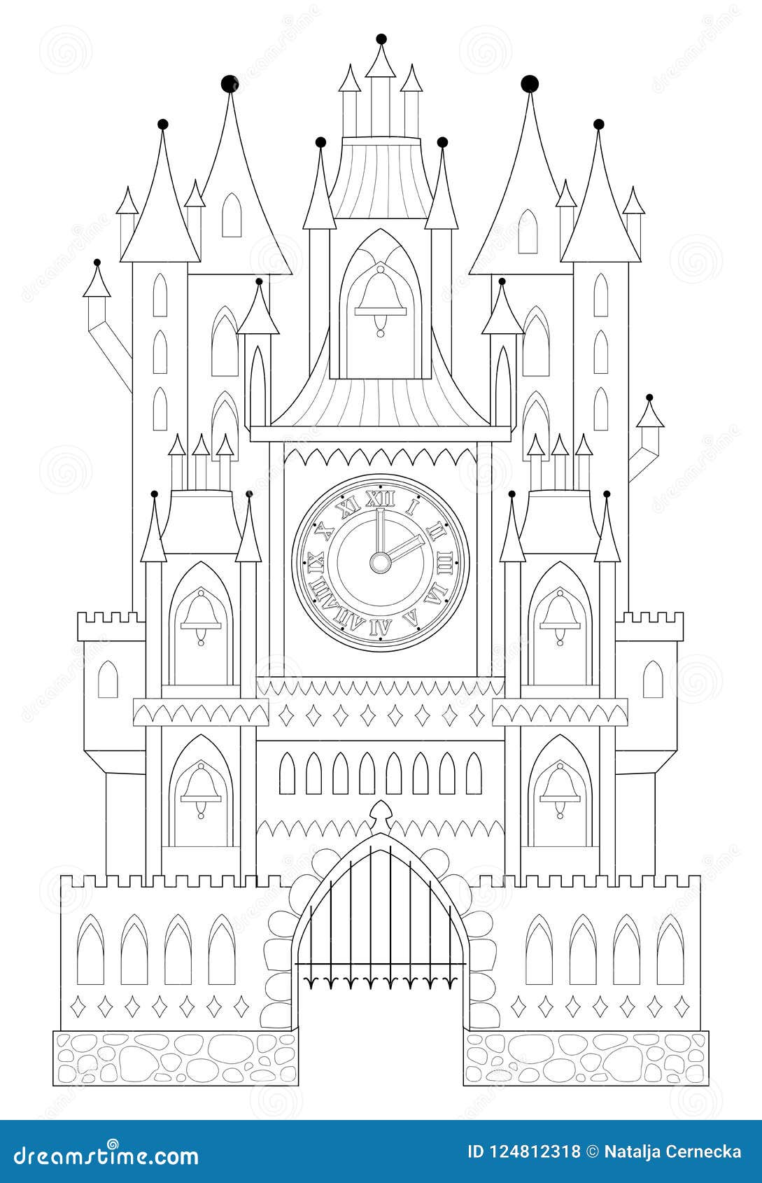 Fantastic Medieval Frozen Citadel - Digital Illustration Stock ... Fantastic Medieval Frozen Citadel - Digital Illustration Stock ...