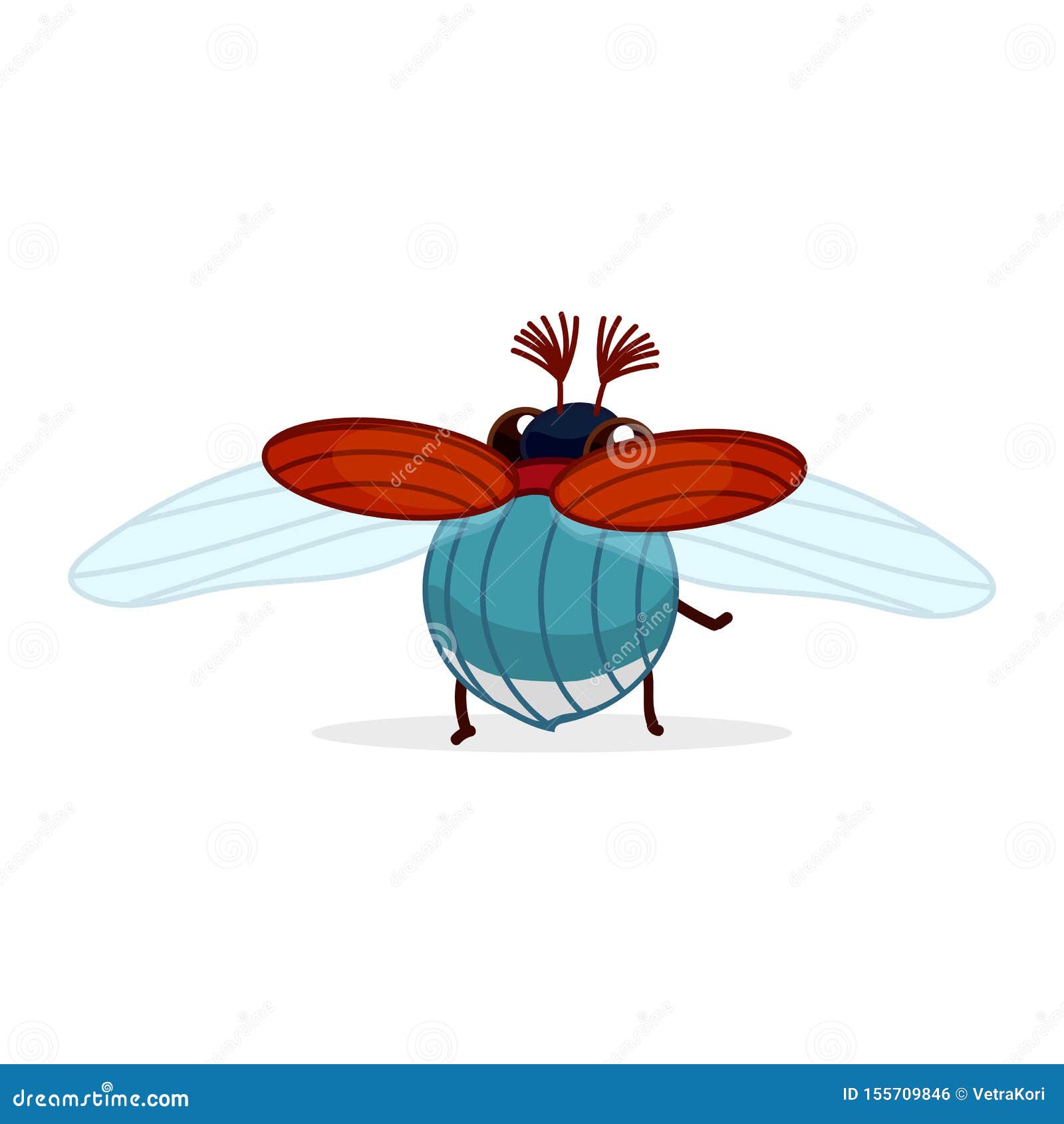Vector Cartoon Insect Clip Art Stock Vector - Illustration of field ...