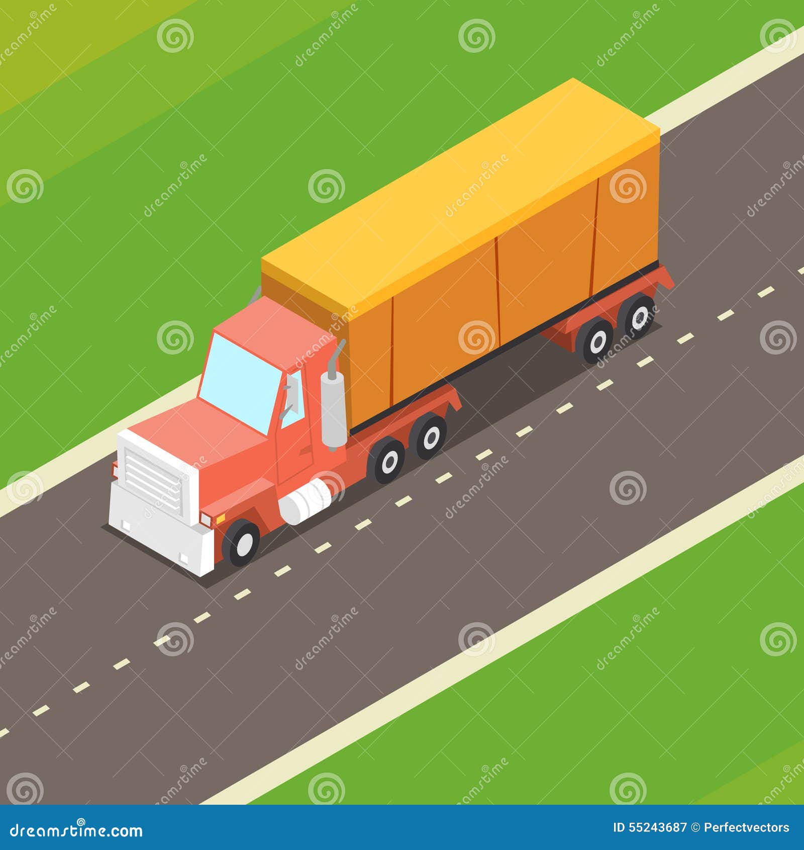 Cartoon Isometric Tree Trunk Slice Isolated On White Background. Wooden ...