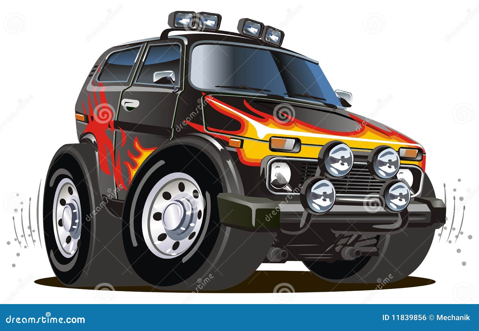Vector cartoon jeep stock vector. Illustration of black - 11839856