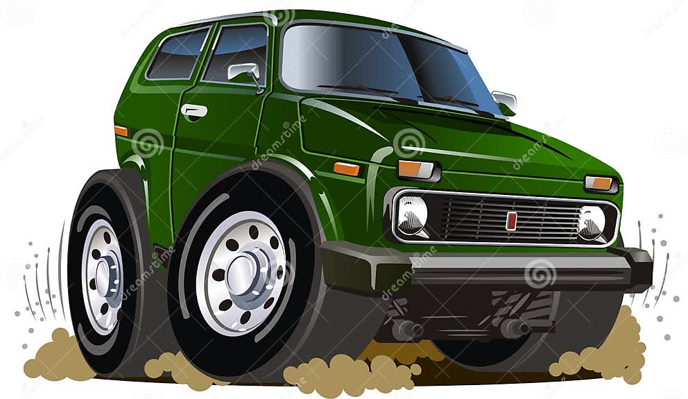 Vector cartoon jeep stock vector. Illustration of isolated - 9418096