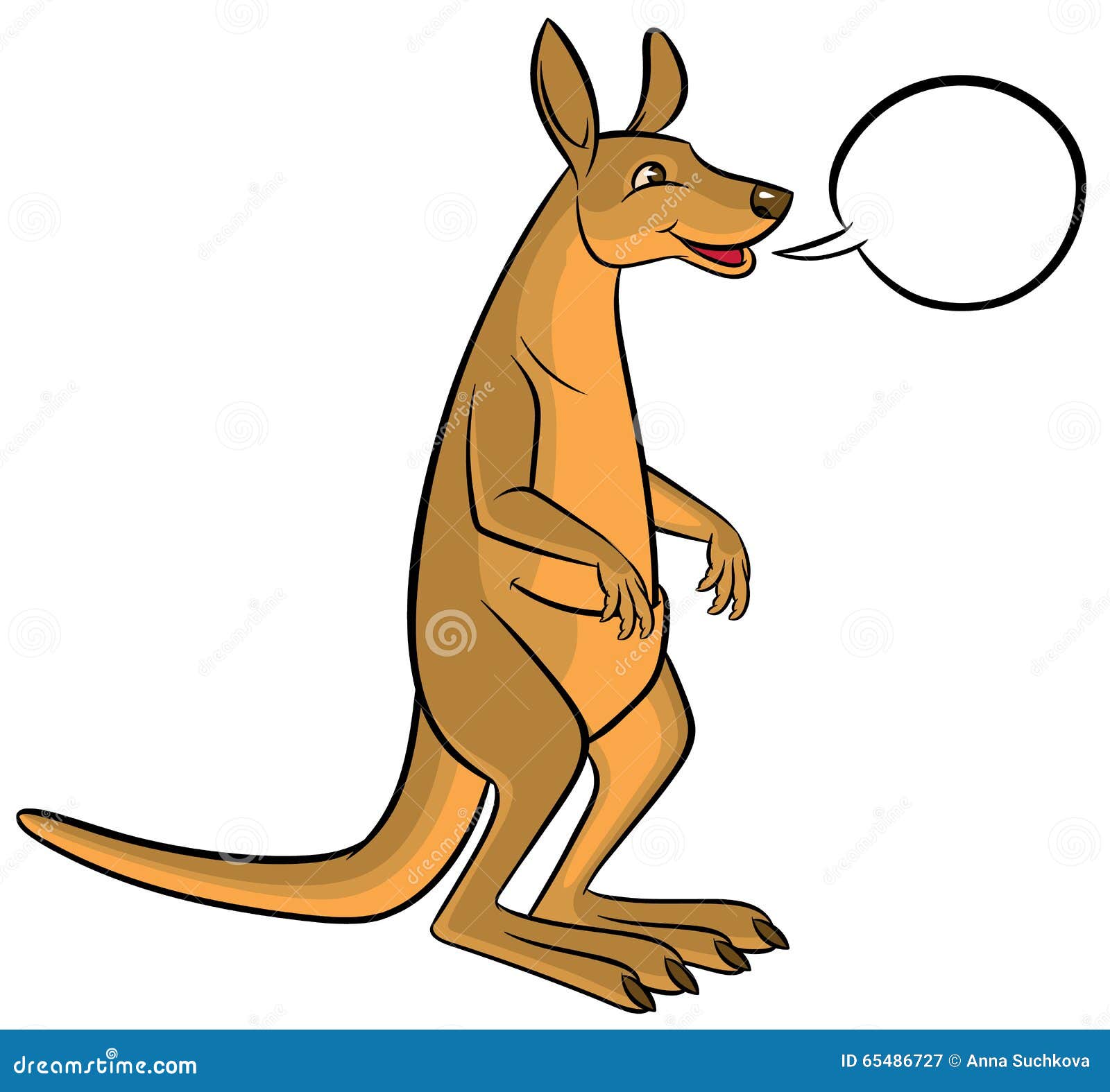 Vector cartoon kangaroo stock vector. Illustration of character - 65486727