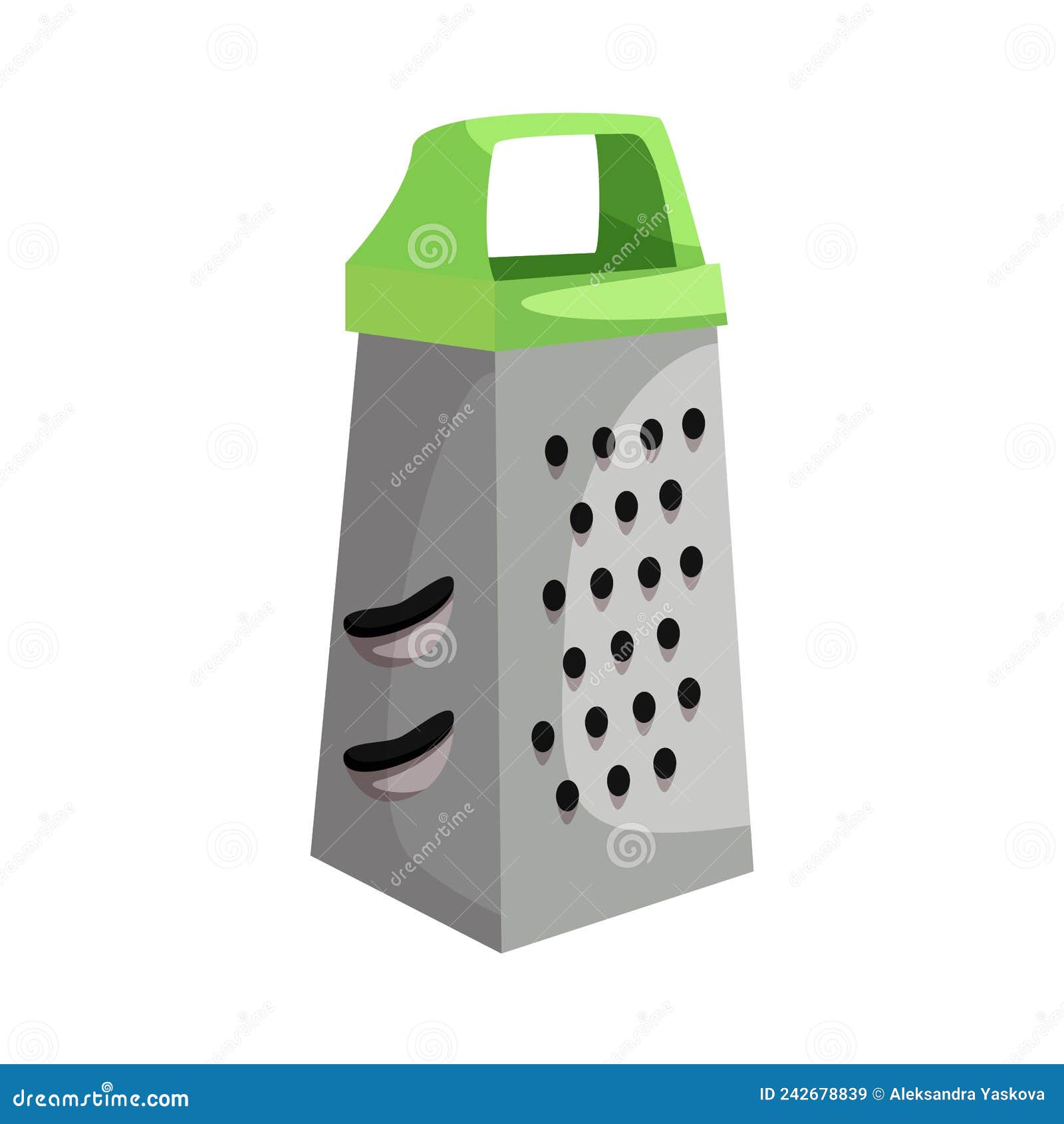 Grater Or Shredder Grating Vegetable Into Fine Pieces Vector Set ...