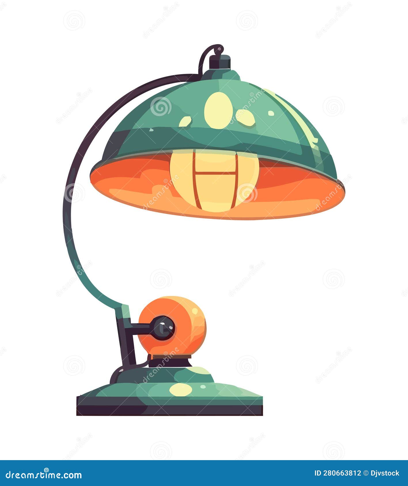 Vector Cartoon Lamp Light Decoration Isolated Stock Vector ...