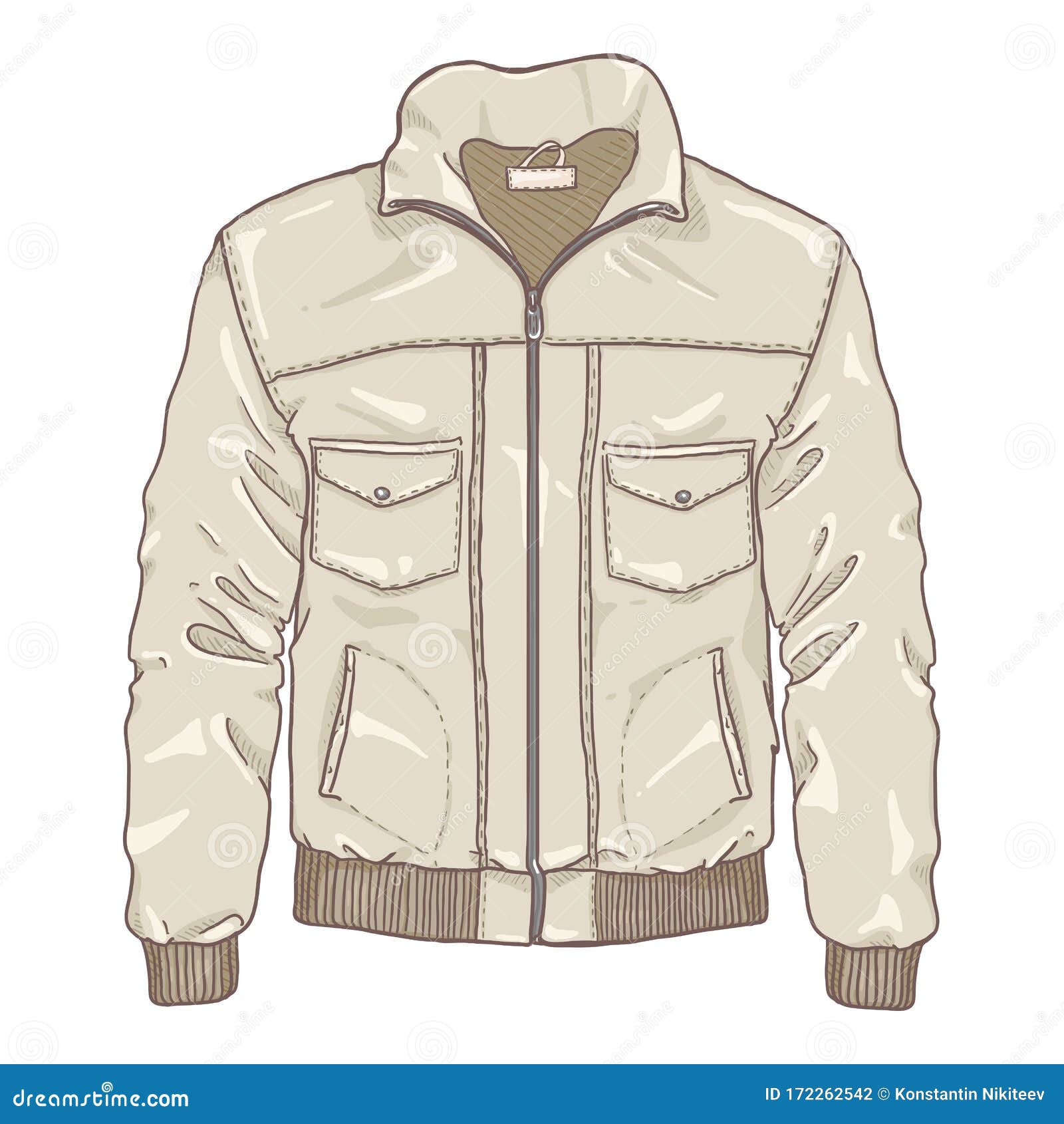 Vector Cartoon Lather Mens Jacket Stock Vector - Illustration of comics ...
