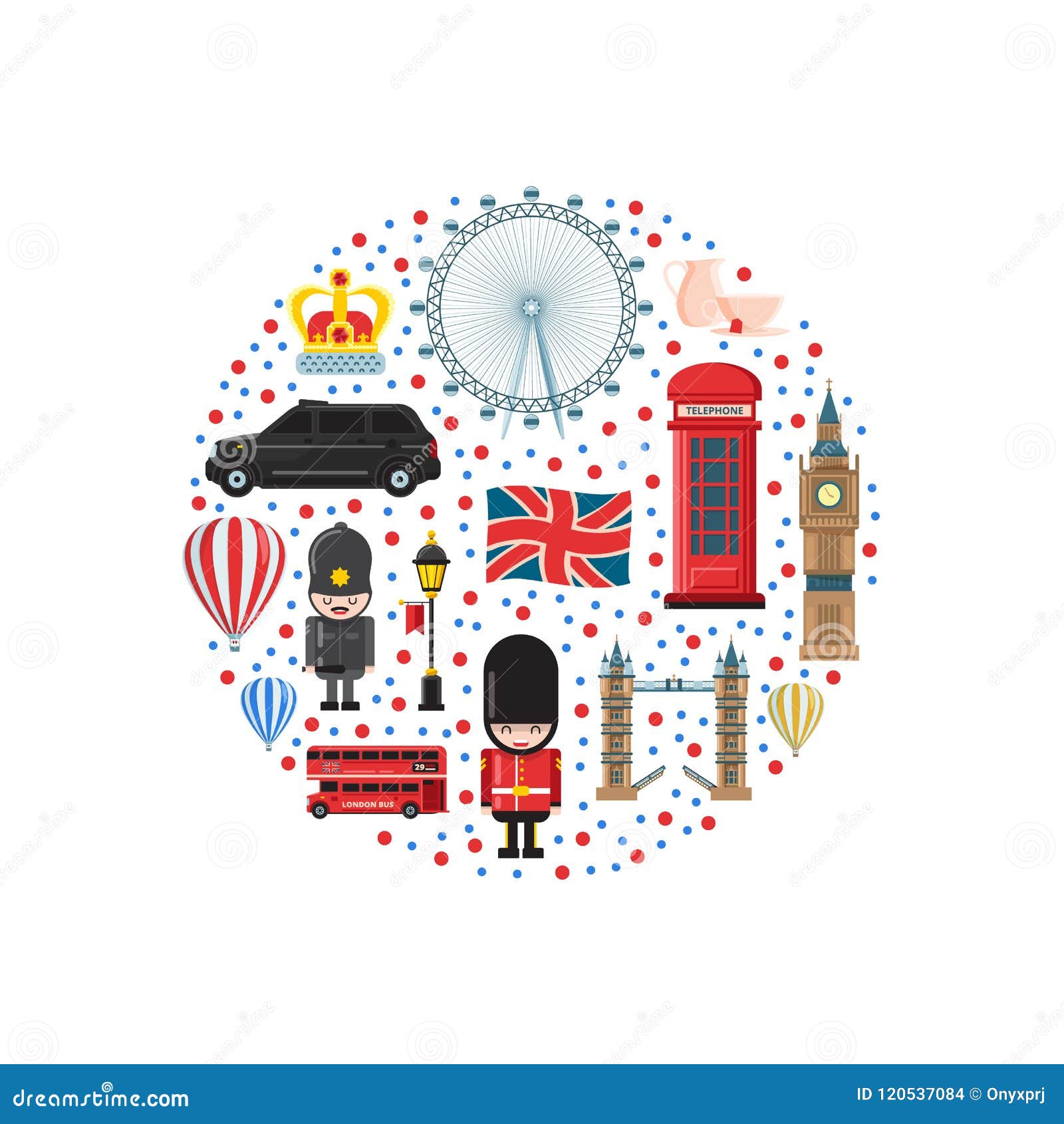 Cartoon London Police Helmet With Metal Badge Vector Illustration ...