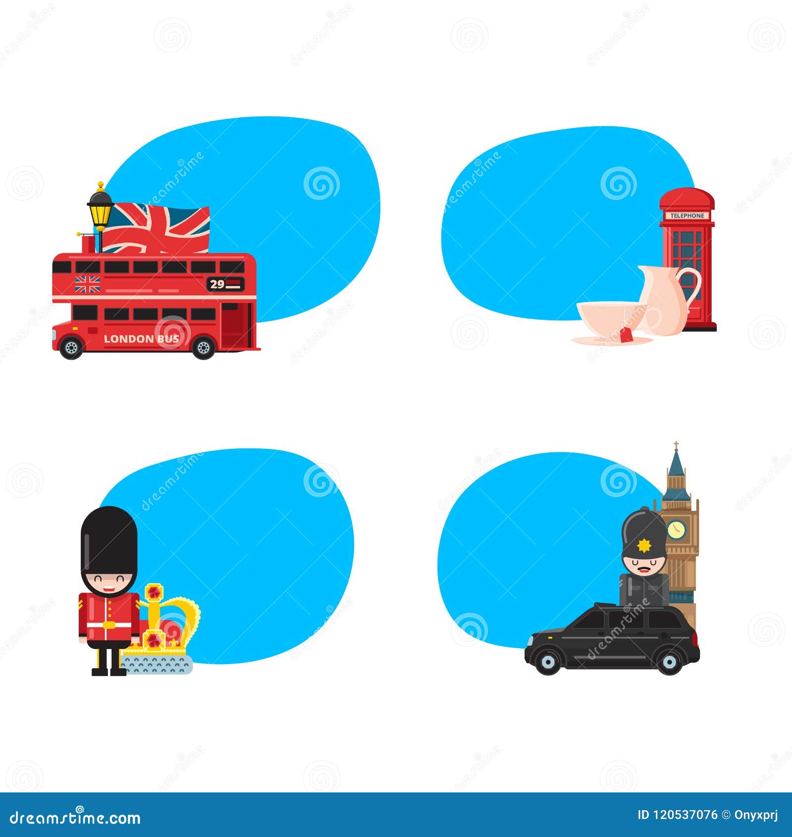 Vector London Sights Stickers Illustration Stock Vector - Illustration ...