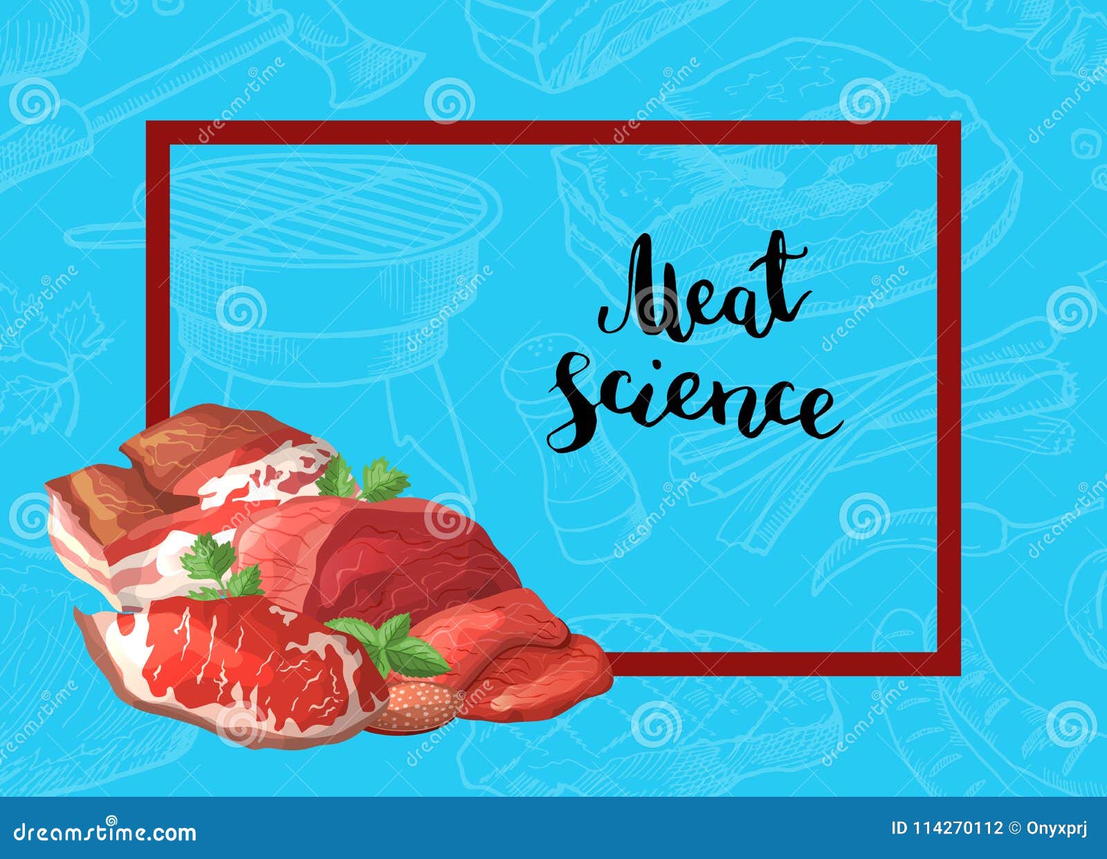 Cartoon Meat Food Characters With Smiley Faces | CartoonDealer.com ...