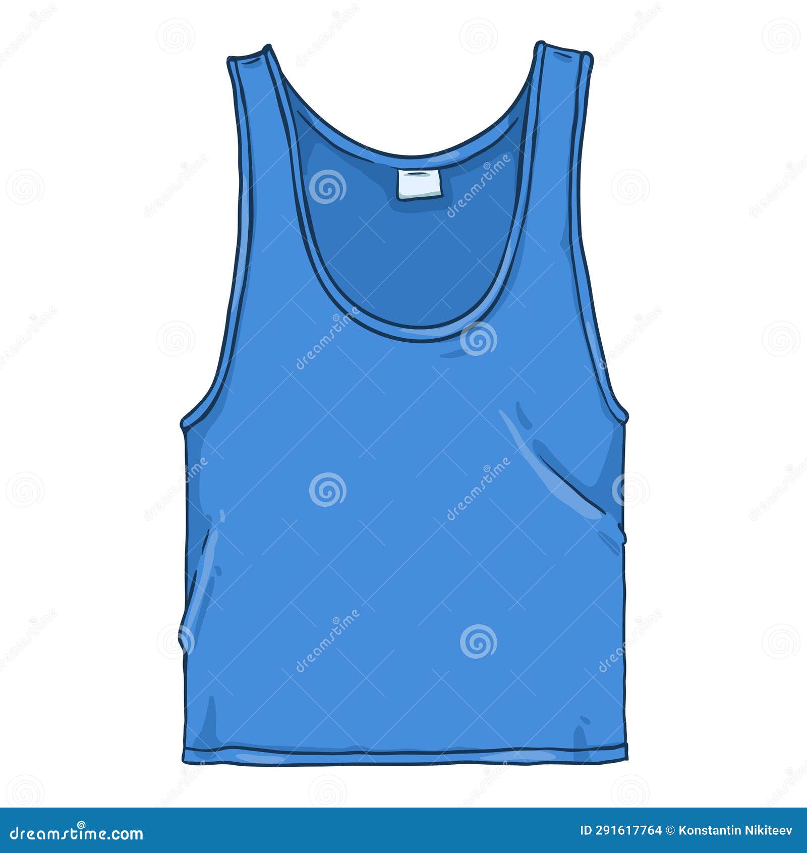 Vector Cartoon Men Blue Singlet Stock Vector - Illustration of vector ...