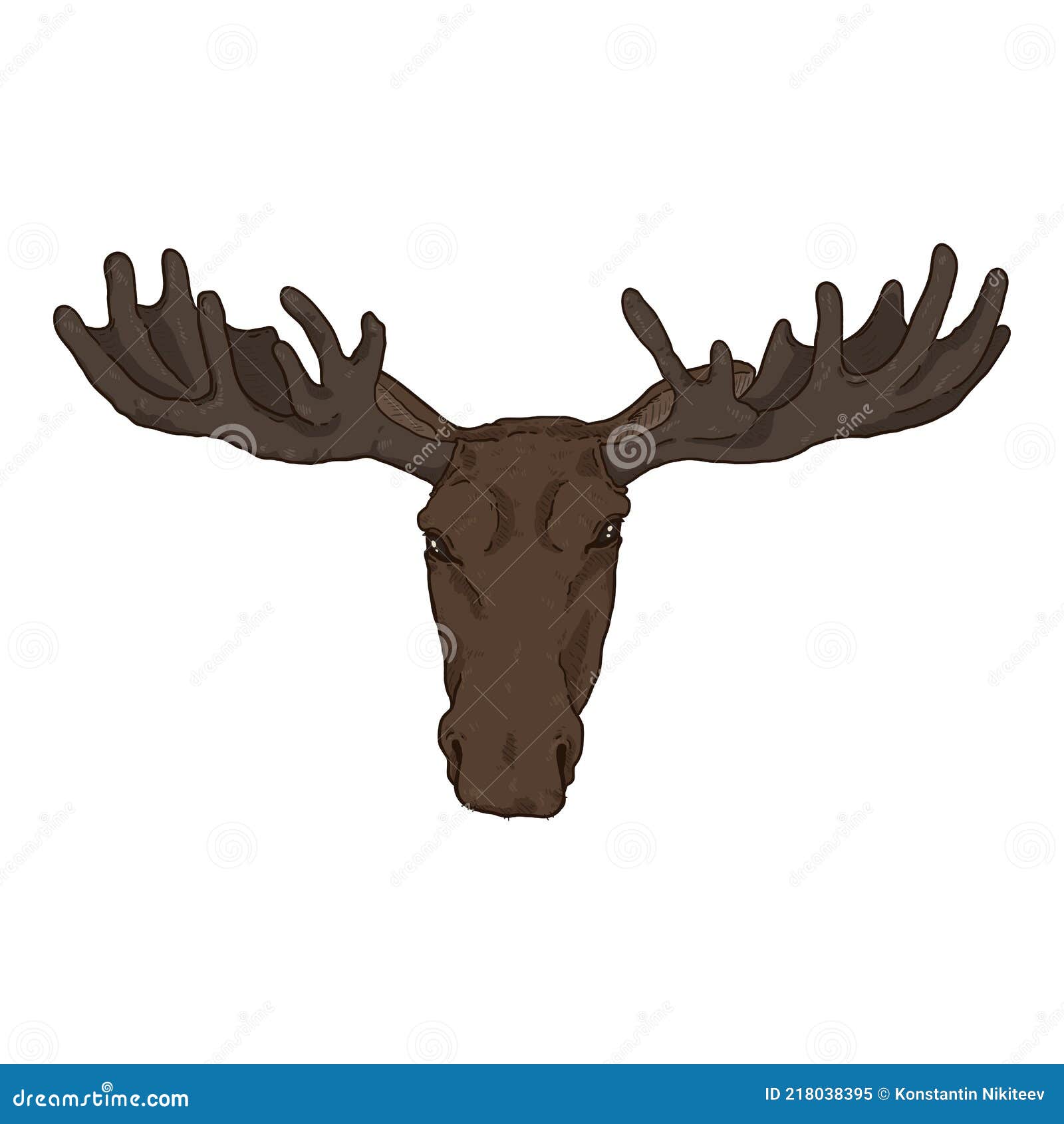 Moose Head Silhouette Front