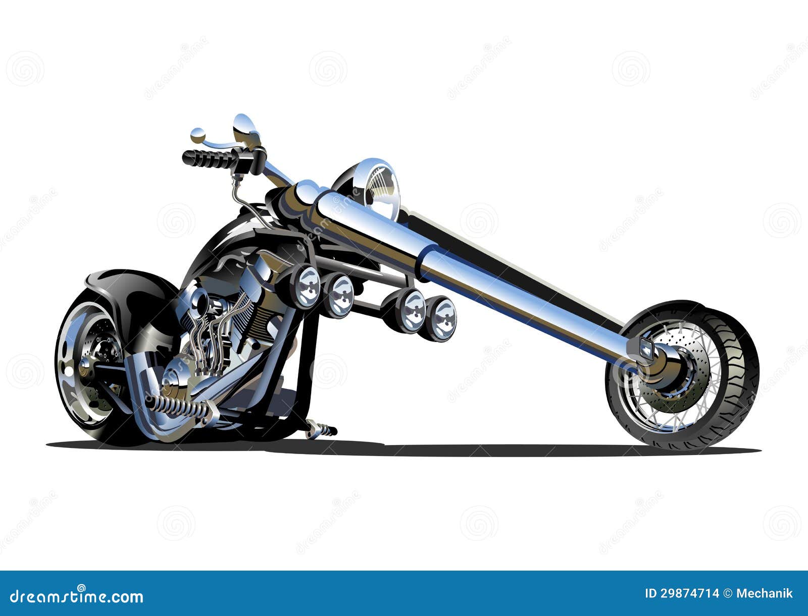 Vector Cartoon Motorbike Stock Images - Image: 29874714