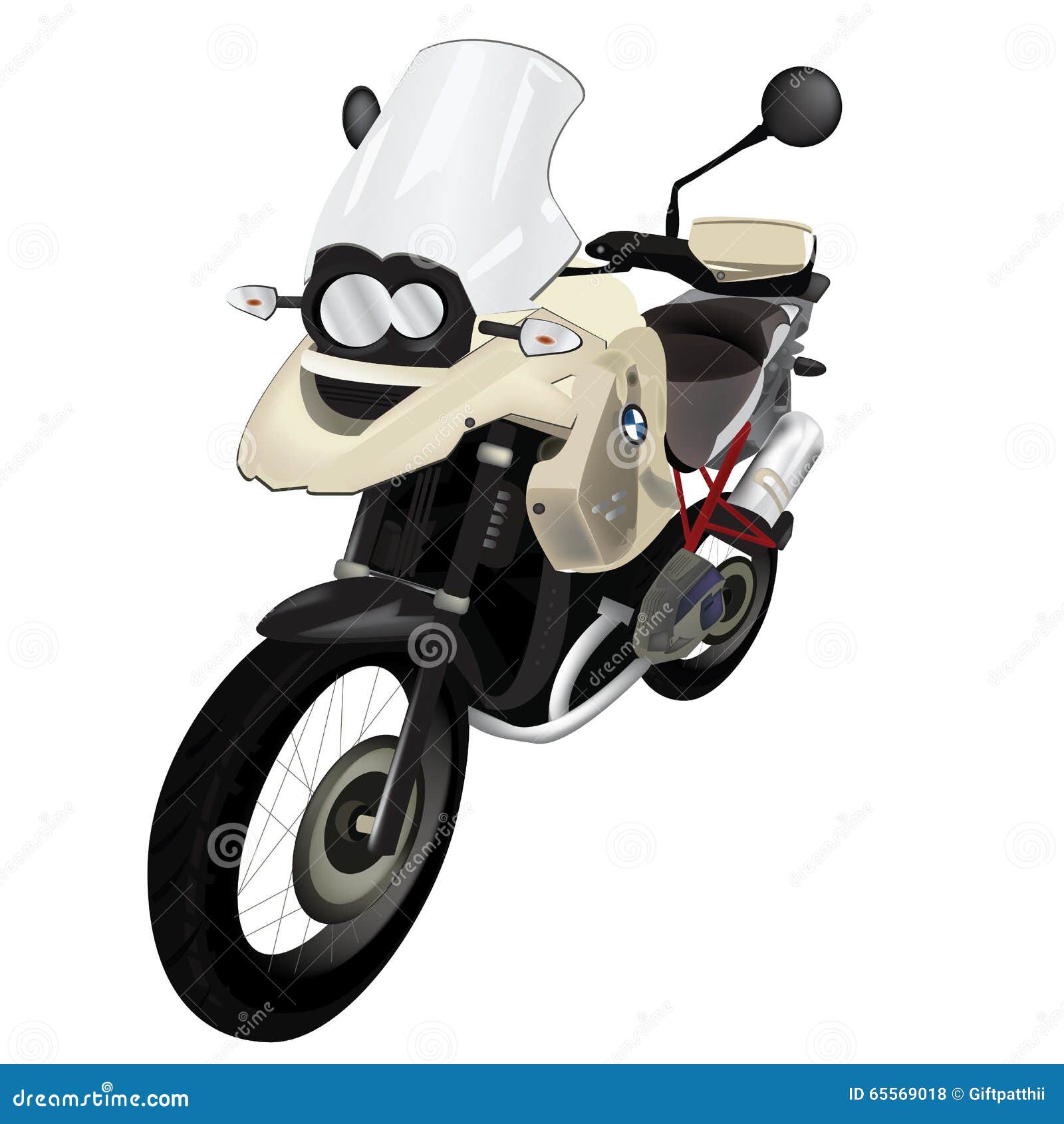 Vector Cartoon Motorbike stock vector. Illustration of motorbike - 65569018