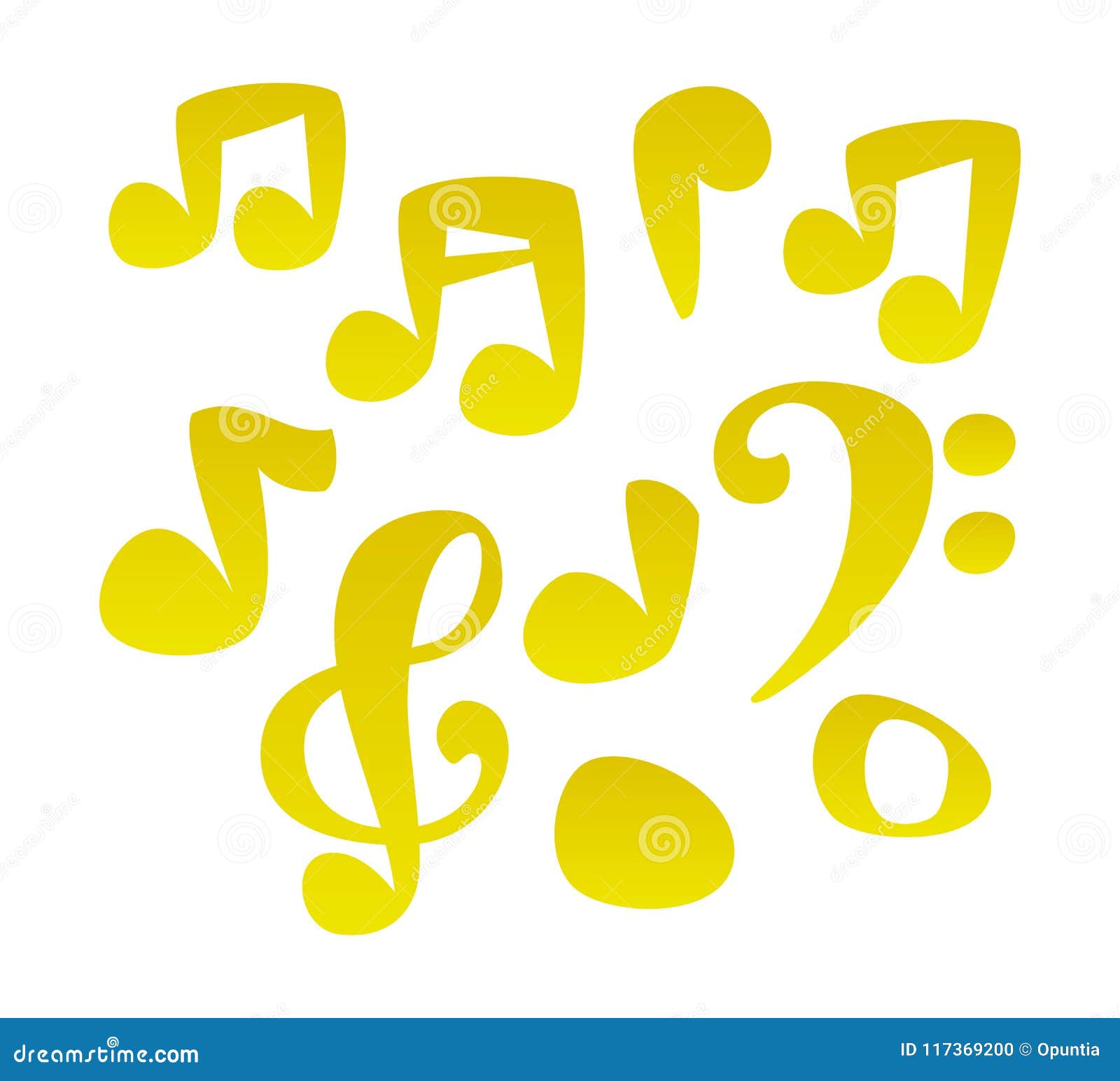 Vector cartoon music notes stock illustration. Illustration of concert ...