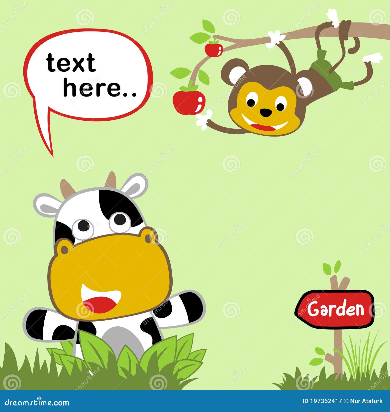 Vector Cartoon of Nice Animals Cartoon Stock Vector - Illustration of ...