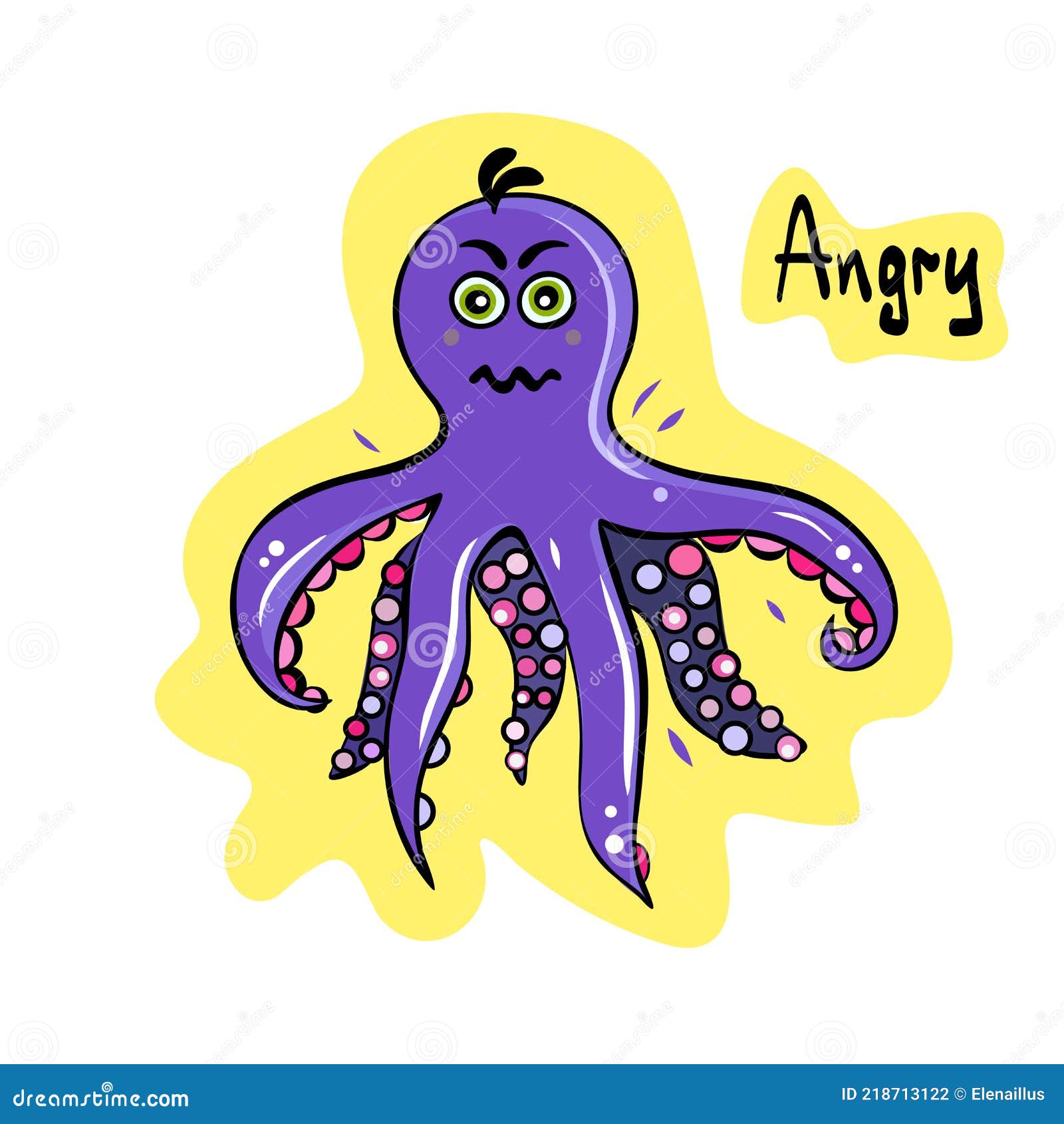 Angry Octopus Cartoon