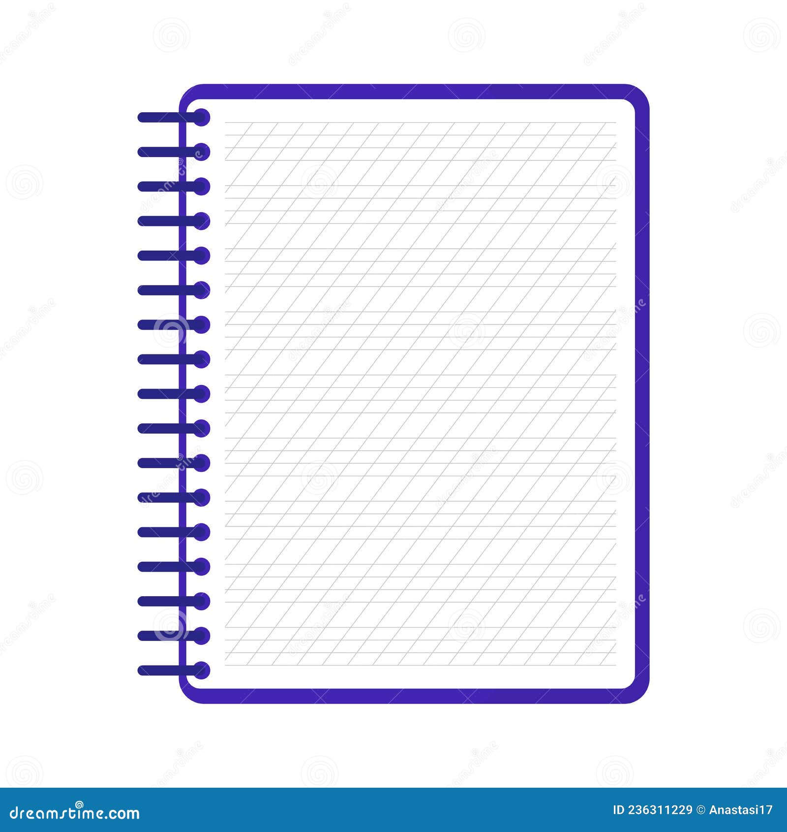 Vector Cartoon Open Calligraphy Notebook Stock Vector - Illustration of ...