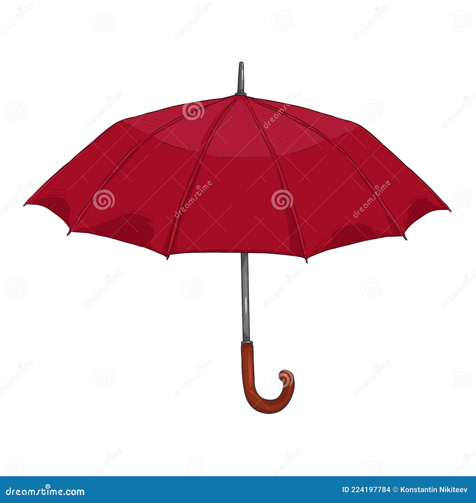 Vector Cartoon Open Umbrella Illustration Stock Vector - Illustration ...