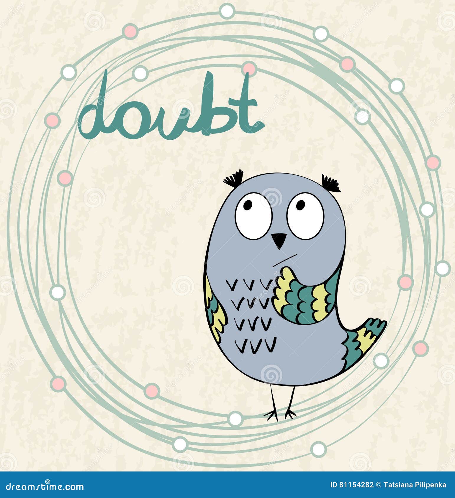 Vector Cartoon owl stock vector. Illustration of animal - 81154282