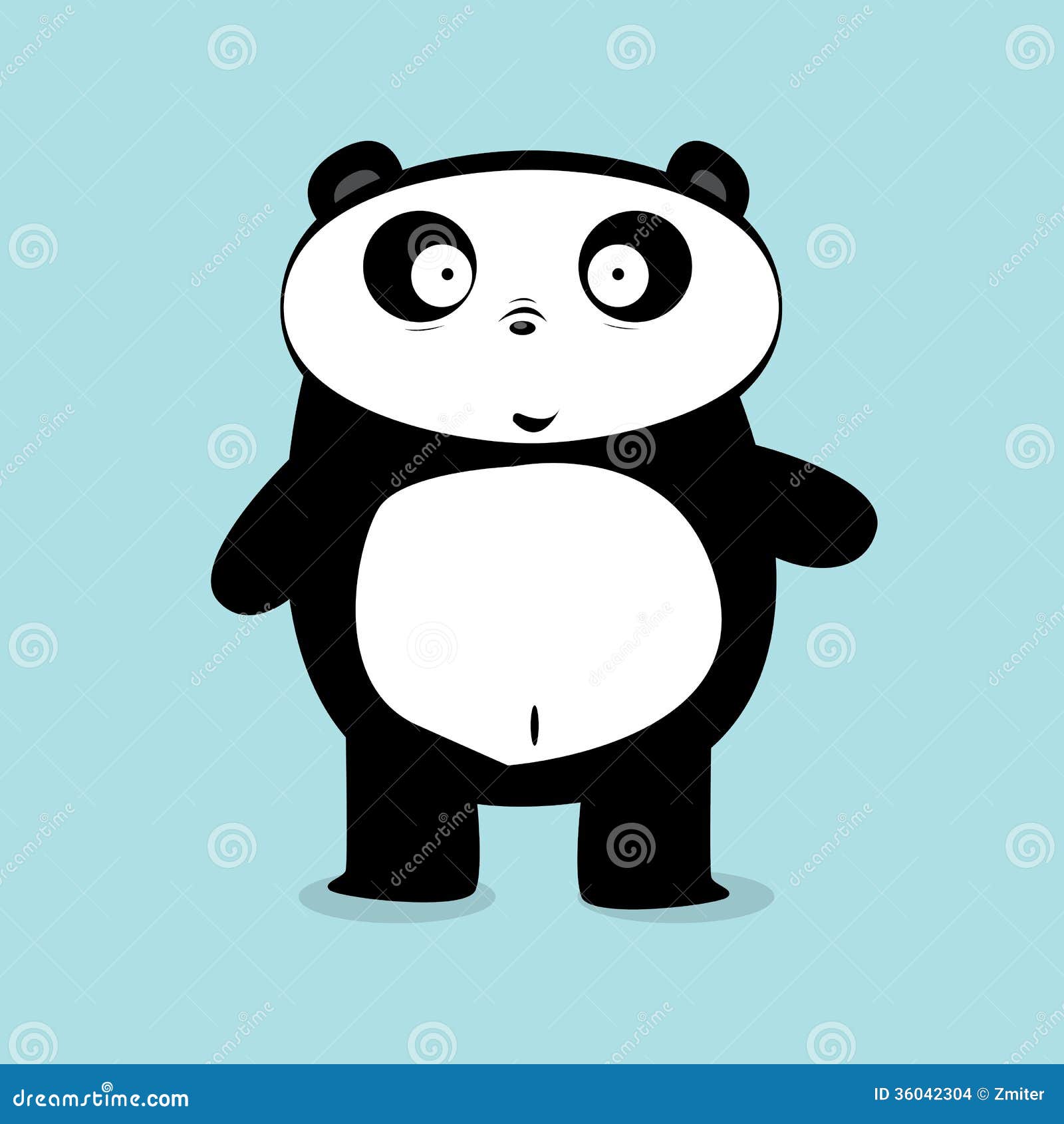 Vector Cartoon Panda Bear Character Stock Vector - Illustration of ...