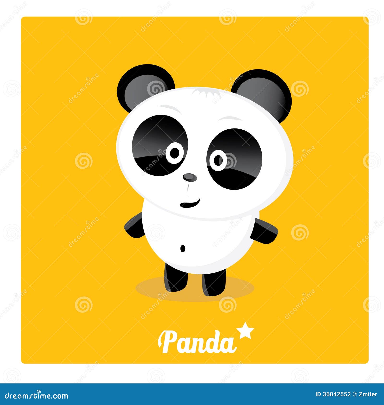 Vector Cartoon Panda Bear Character Stock Vector - Illustration of ...