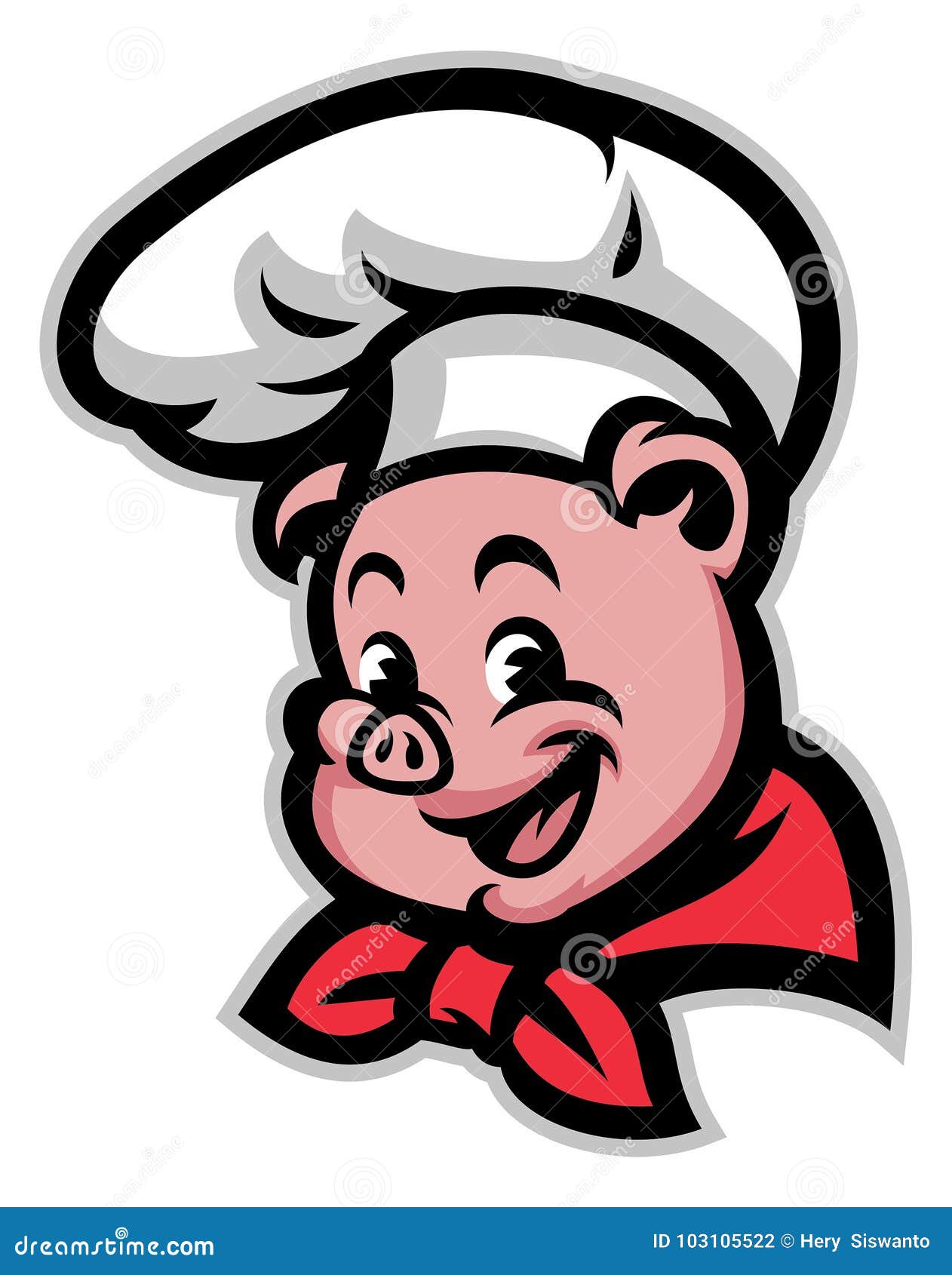 Pig chef stock vector. Illustration of icon, party, pork - 103105522