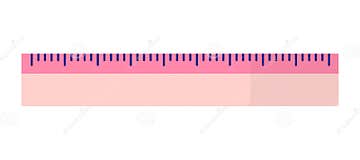 Vector Cartoon Pink Rectangular Ruler Stock Vector - Illustration of ...