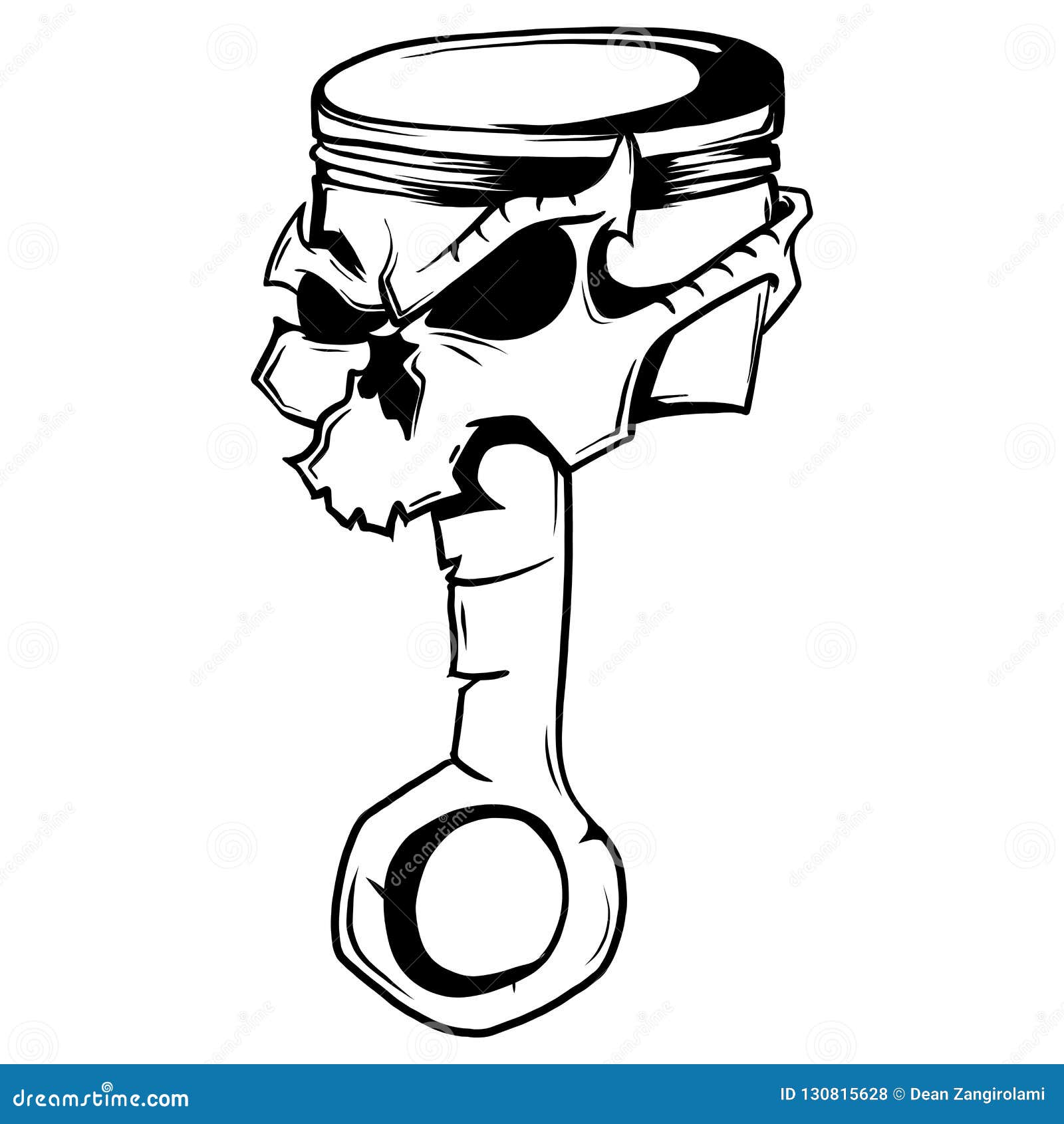 Cartoon Piston Isolated on a White Background Stock Vector ...