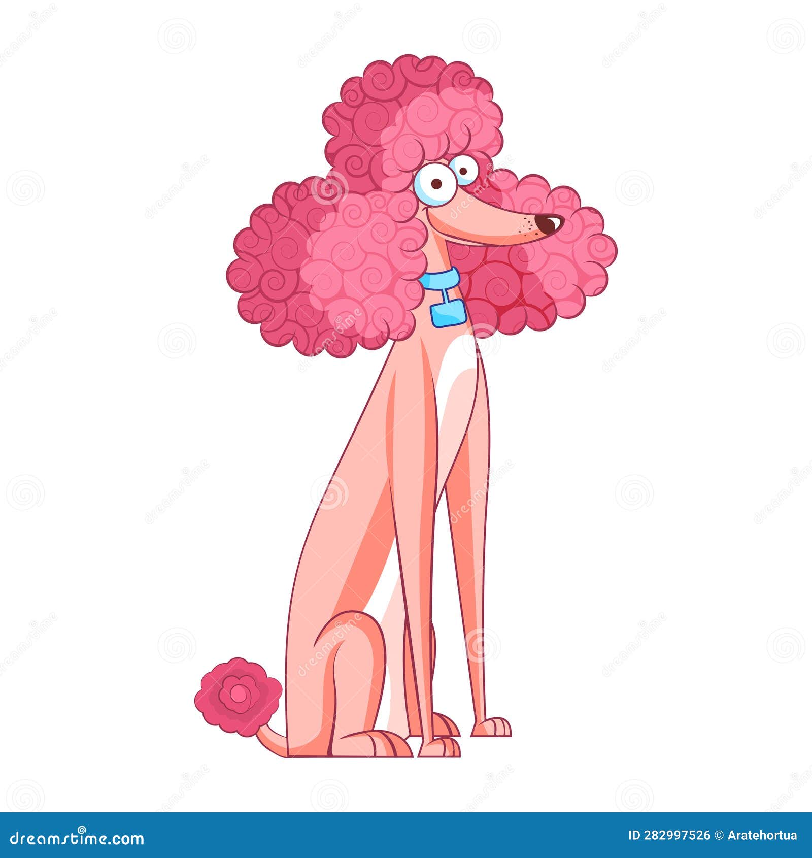 Vector Cartoon Poodle Dog Character Isolated Illustration Stock Vector ...
